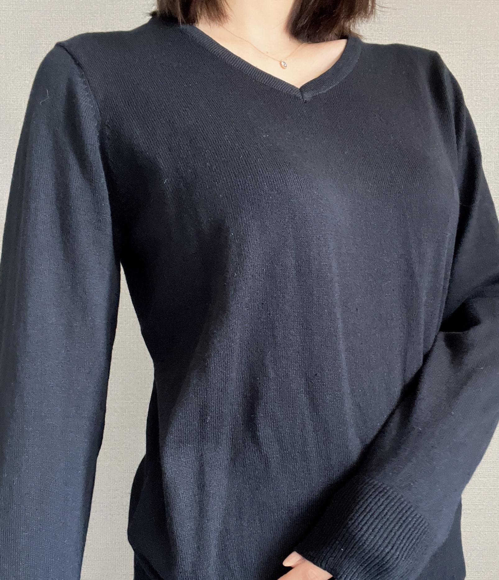 【特別送料無料！】ニット レディース M/L/LL/3L トップス 春 【メール便可22】 zootie（ズーティー）：オーディナリー コットンニット セーター[Vネック]