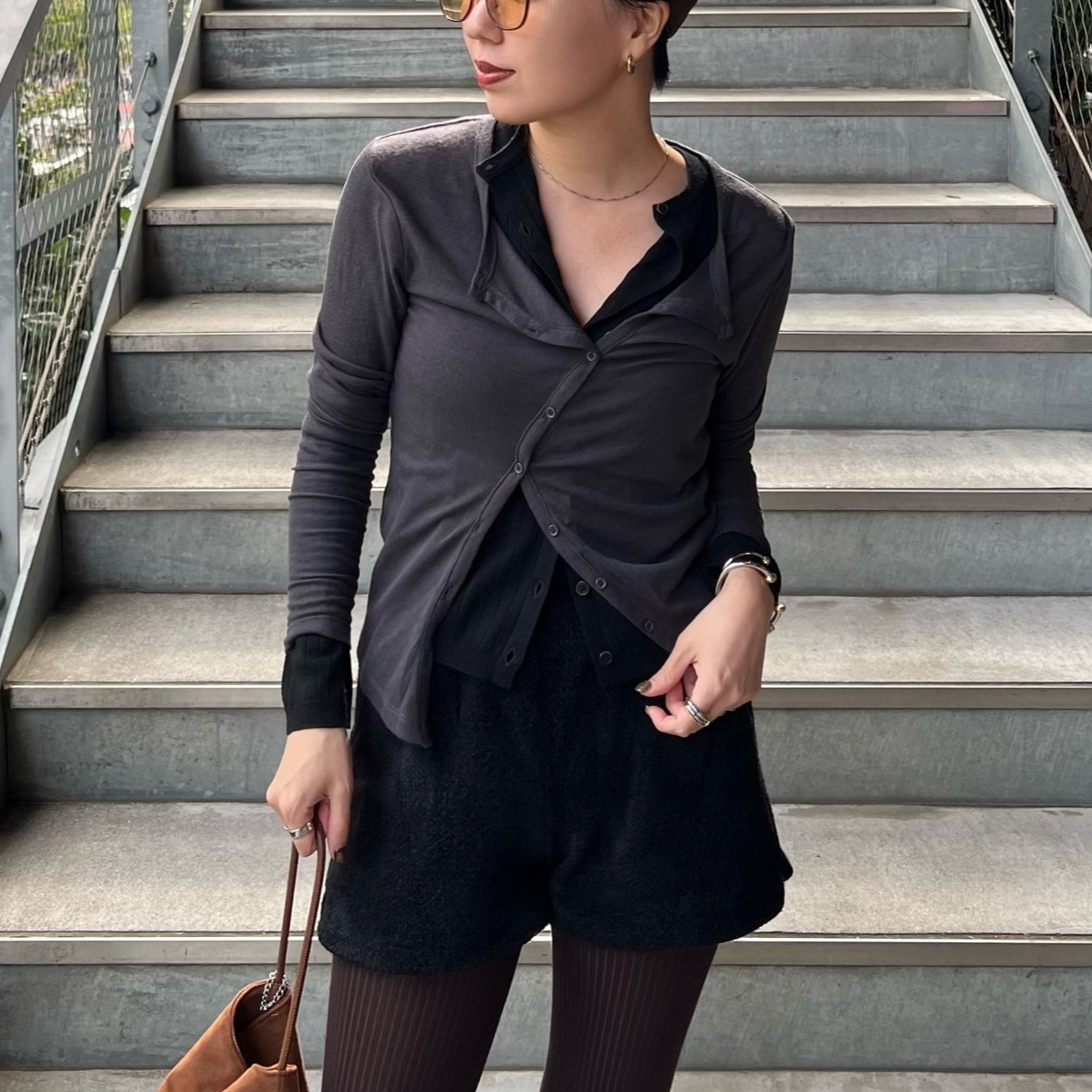 Front Curve Cut Cardigan