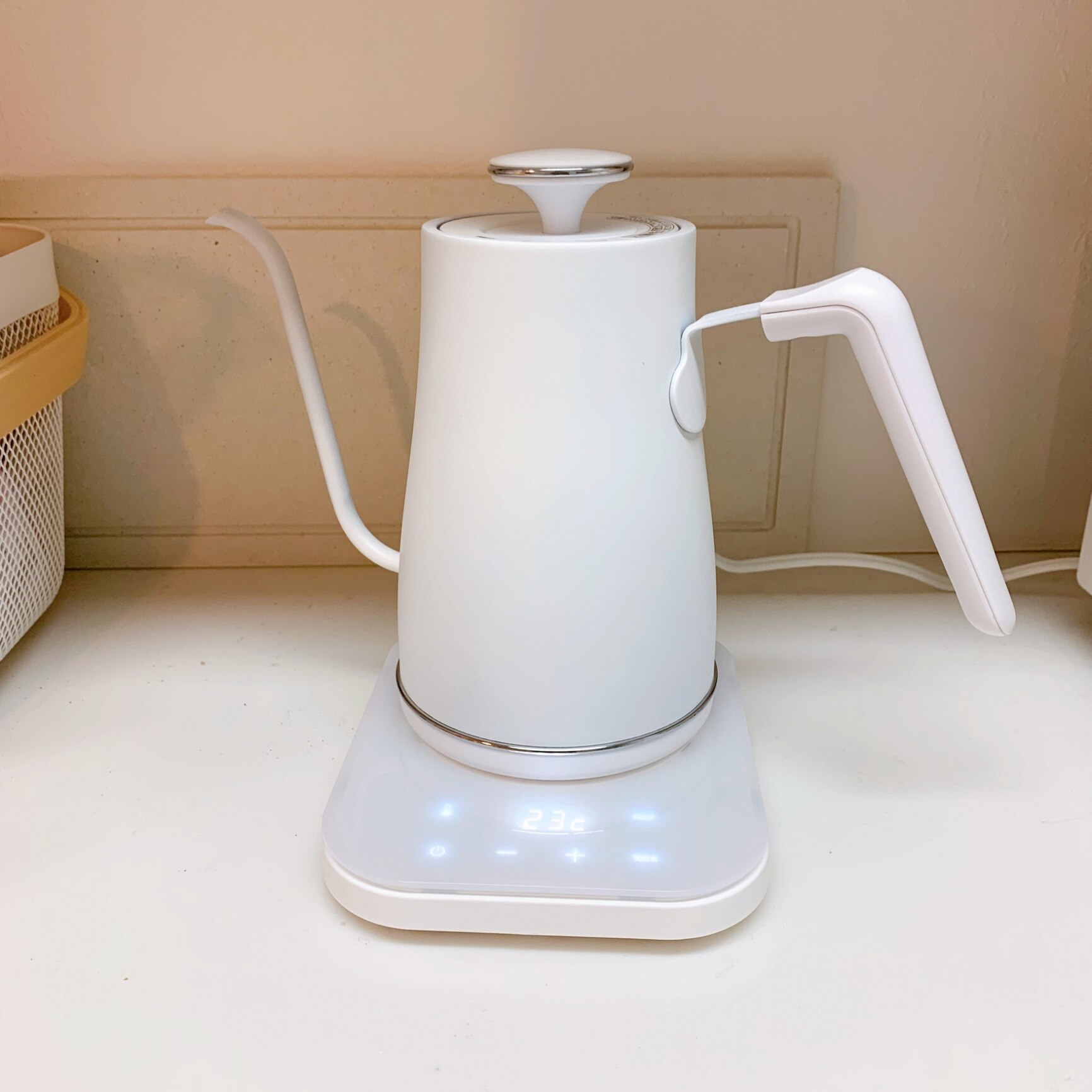 【衝撃セール中 1/29 9:59迄】\新色ペールグレー登場/ 電気ケトル 0.8L 1200W 温度設定 50-100度 保温機能 空焚き防止 温度調節 グースネック EGL-C1281 ...