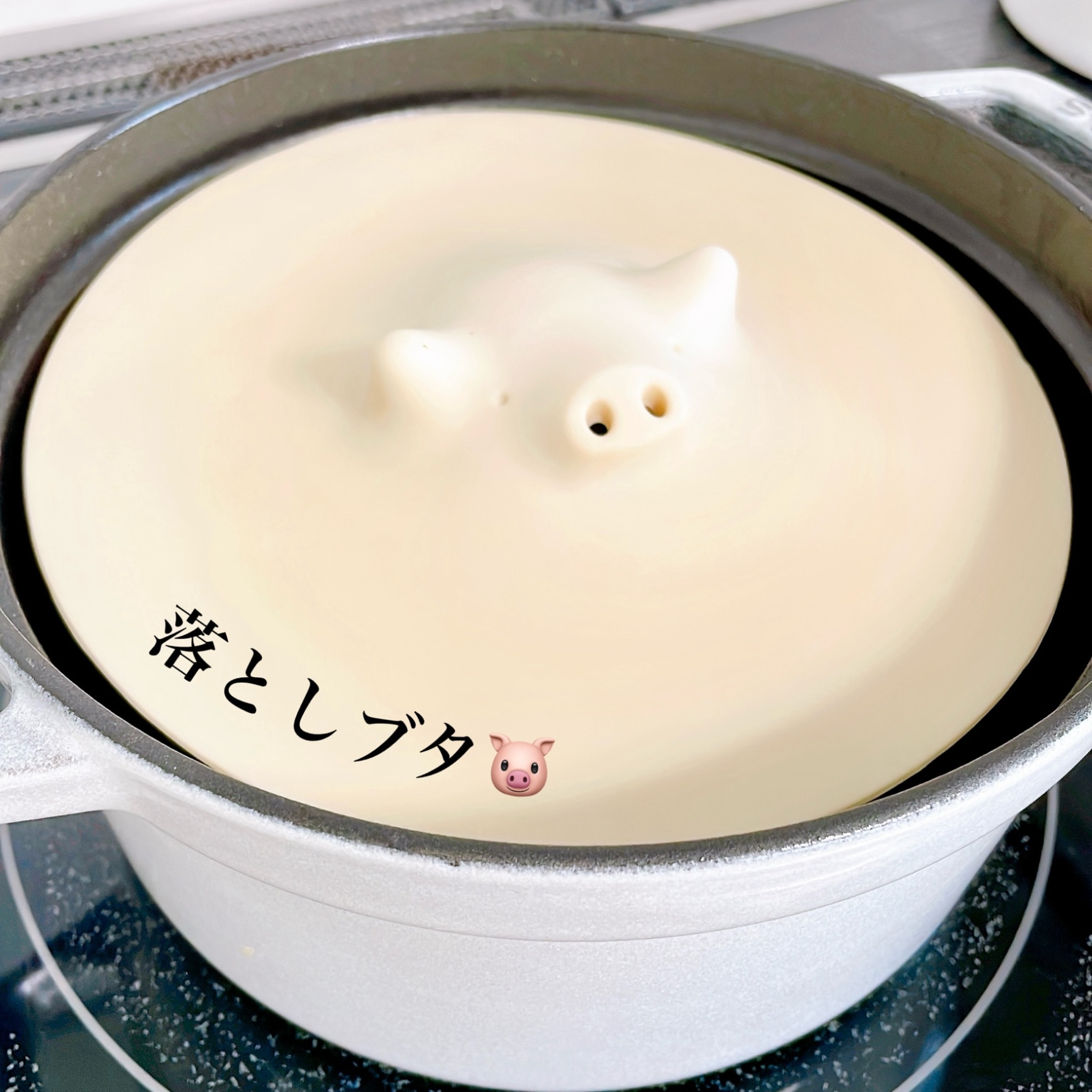 【マーナ公式】 ブタの落としぶた 17.5cm K092 | 食洗機対応 おとしぶた 落とし蓋 落し蓋 落とし豚 ブタ 蓋 かわいい シリコン ラップ ボトルオープナー 煮物 煮込み料理 和食 ...