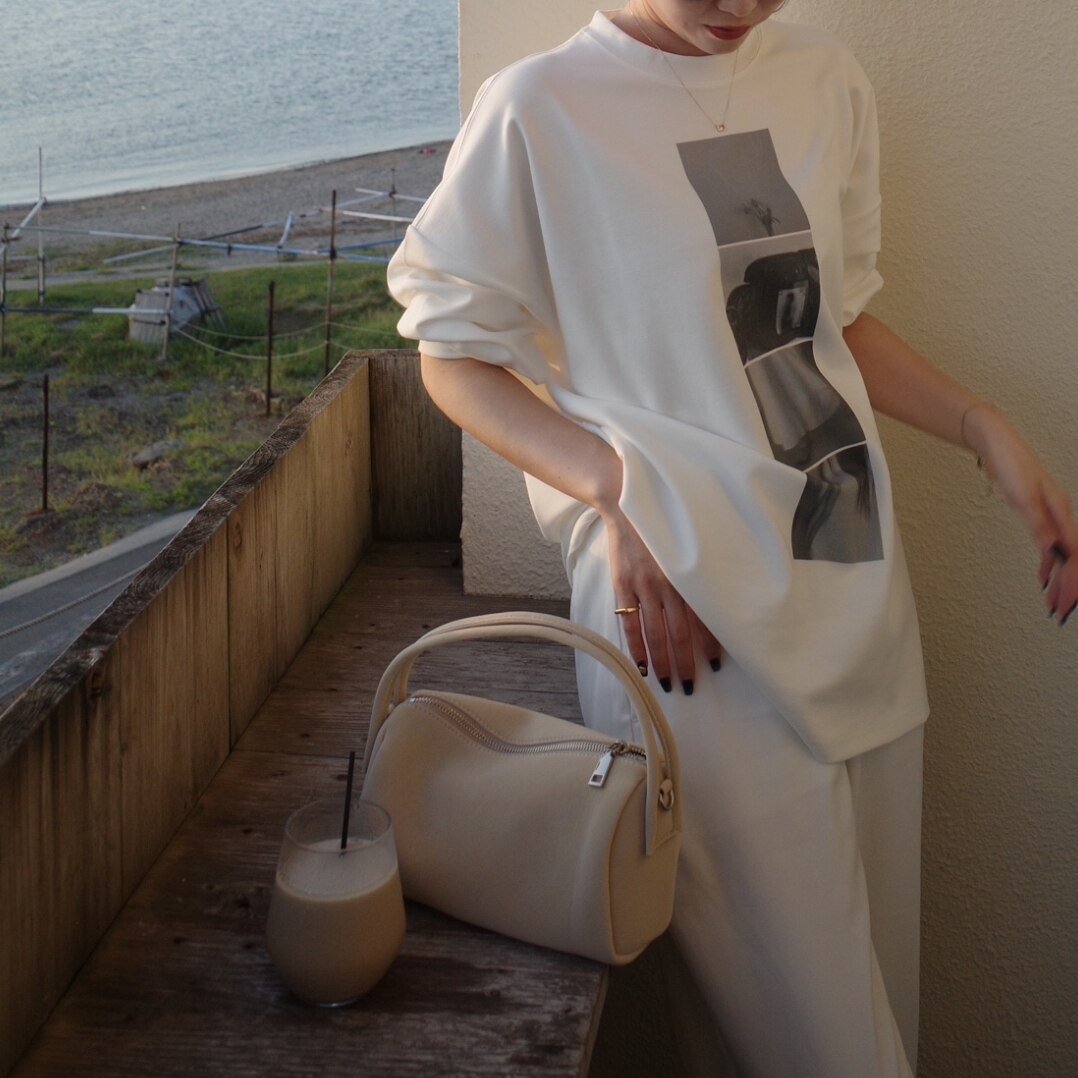 ENC エンク smooth touch photo print long sleeve T-shirt / スムースタッチフォトプリントロン ...