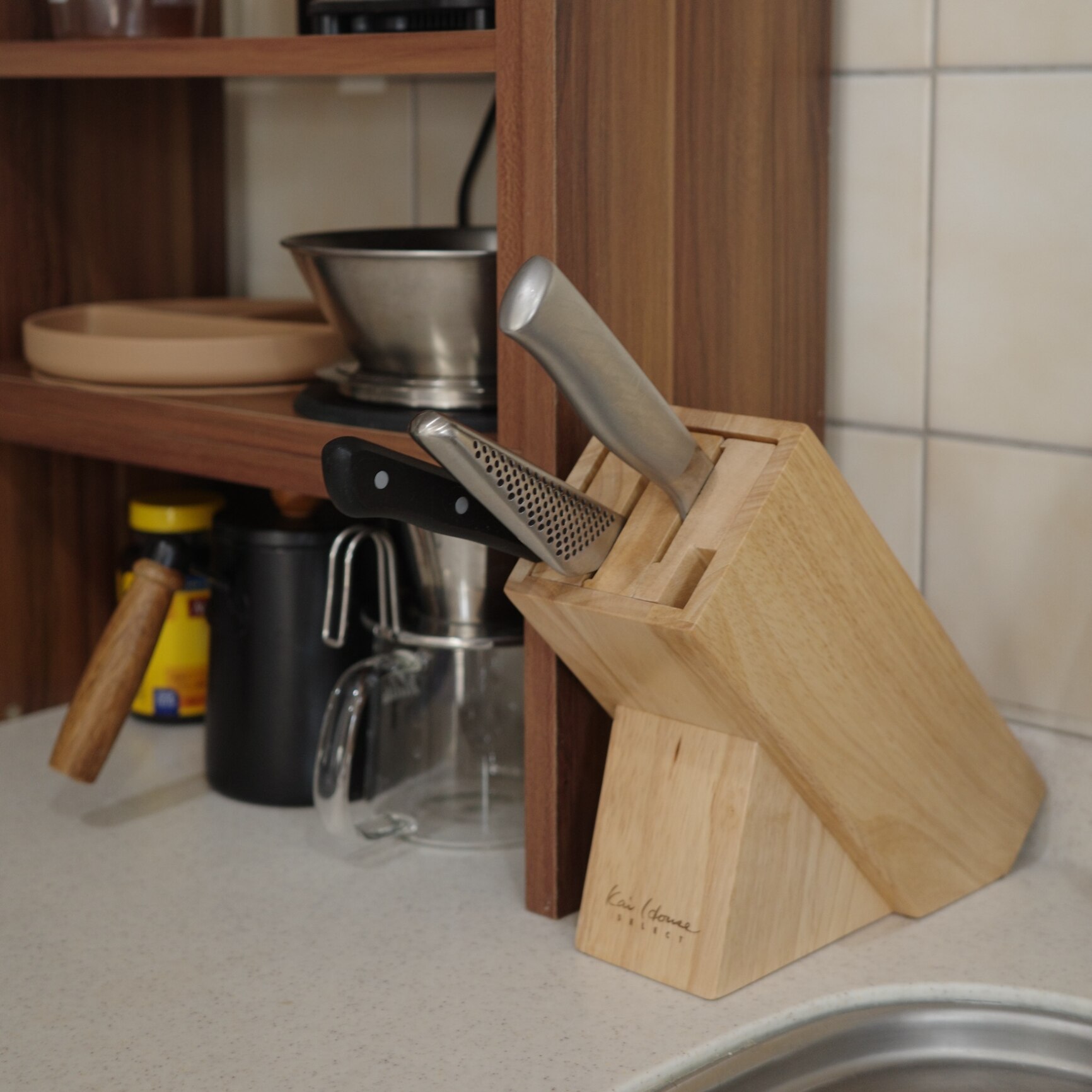 【当日出荷】貝印 kai House SELECT 木製ナイフブロック AP5321(包丁スタンド)包丁立て ナイフ立て 包丁差し 4901601208665 包丁スタンド 収納向き変更 木製 ...