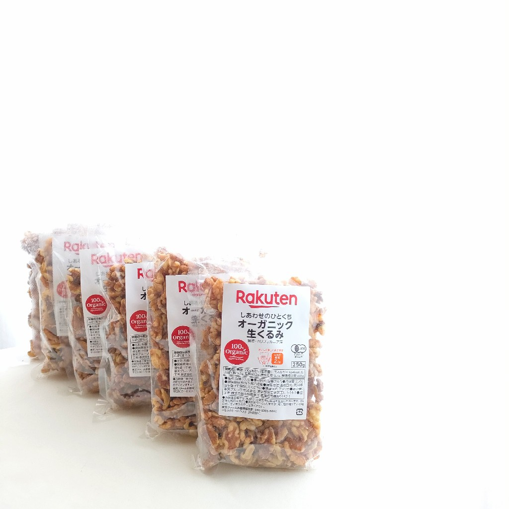 オーガニック生くるみ 1.5kg(250g×6袋) たっぷりおトク！ 【国内加工】 食塩・油 無添加 カリフォルニア産 素材そのまま