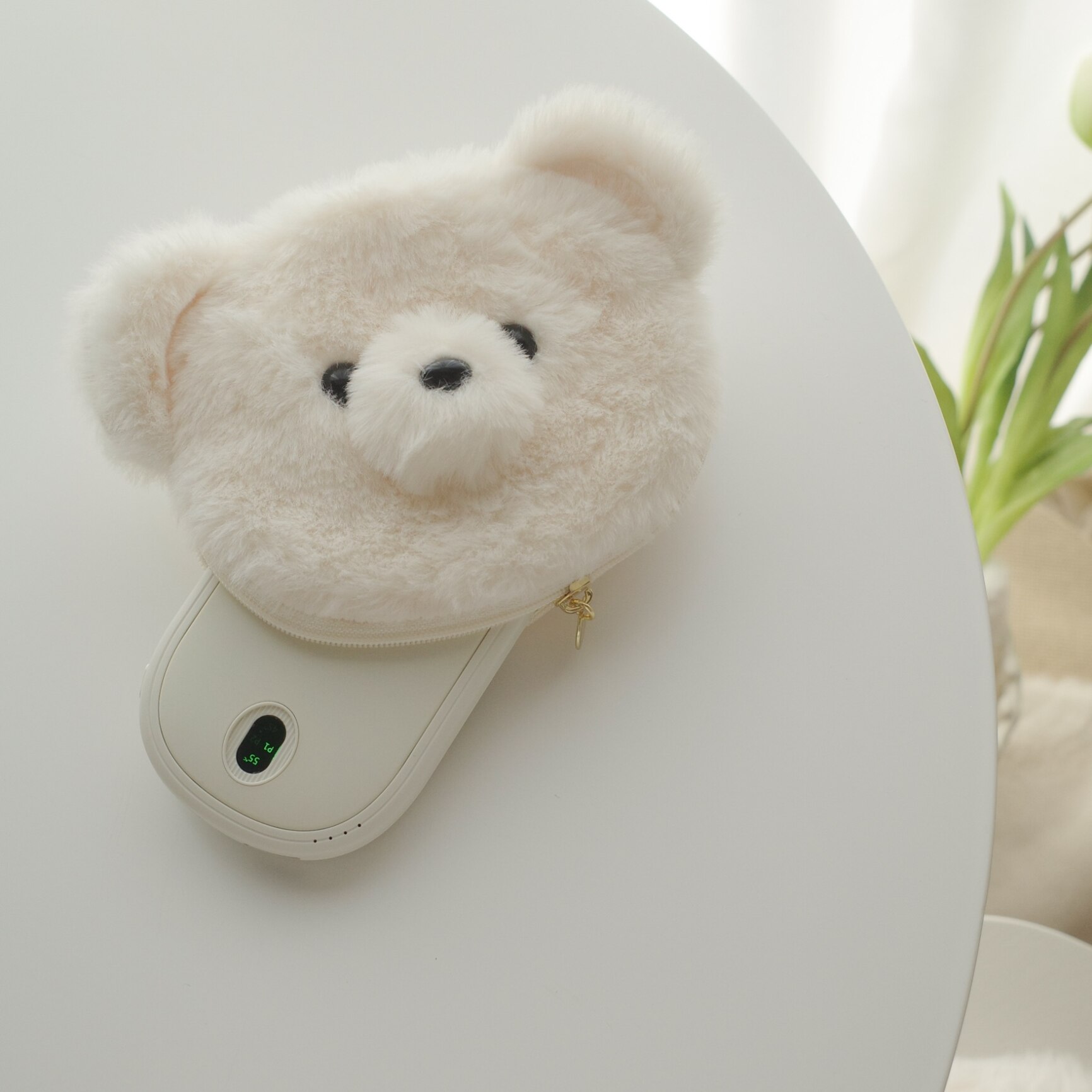 【2個10％OFF→最安1個3,960円★】充電式カイロ ふわふわ ベアカバー NUKY ヌクイ 速熱 モバイルバッテリー 5000mAh 最高55℃ 電気カイロ 充電カイロ くまカバー ...