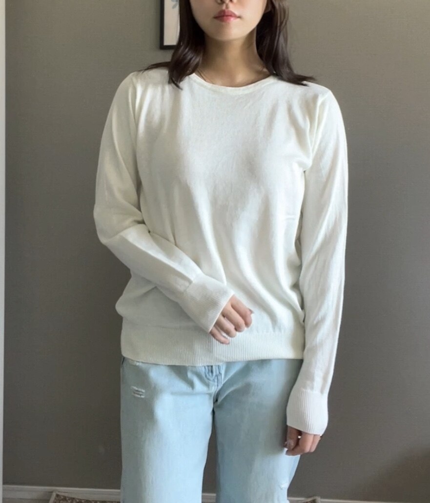 【特別送料無料！】ニット レディース M/L/LL/3L / トップス ニットウエア 春 【メール便可22】 zootie（ズーティー）：オーディナリー コットンニット セーター[クルーネック]