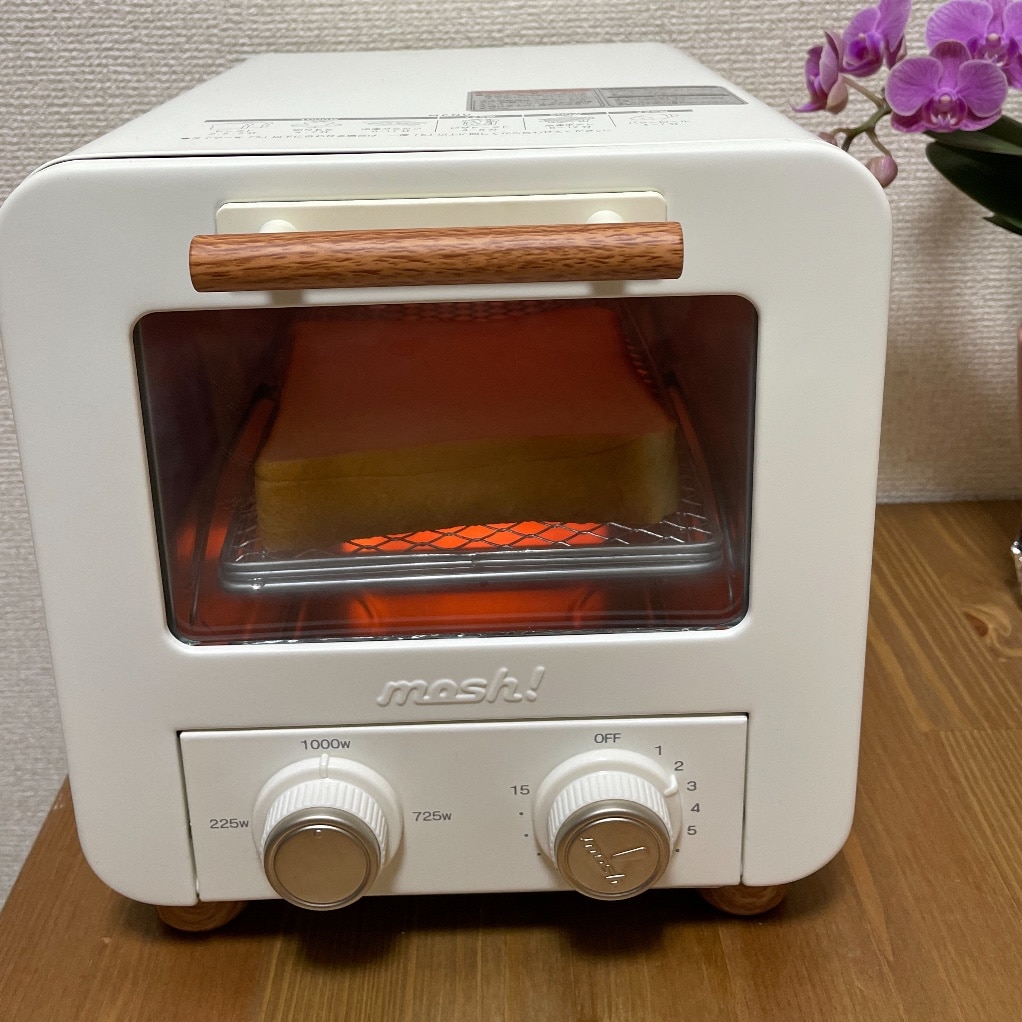 オーブントースター mosh! モッシュ M-OT1 上下ヒーター 1000W 食パン2枚焼き おしゃれ キッチン家電 調理家電
