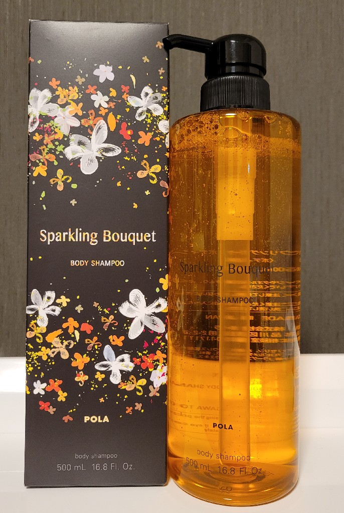 POLA ポーラ スパークリングブーケ ボディシャンプー 500mL ,ボディソープ 石鹸 ポンプ キンモクセイ 金木犀 ジャスミン フレグランス バスタイム 香り モテ