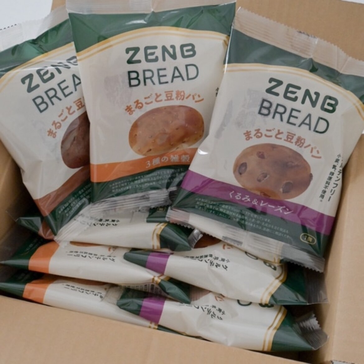 【15%OFFクーポン】【グルテンフリー パン】ZENB ゼンブ ブレッド 糖質オフ パン 3種9個～ (くるみ＆レーズン・カカオ・3種の雑穀) 常温保存 小麦粉不使用 糖質制限 糖質 ...