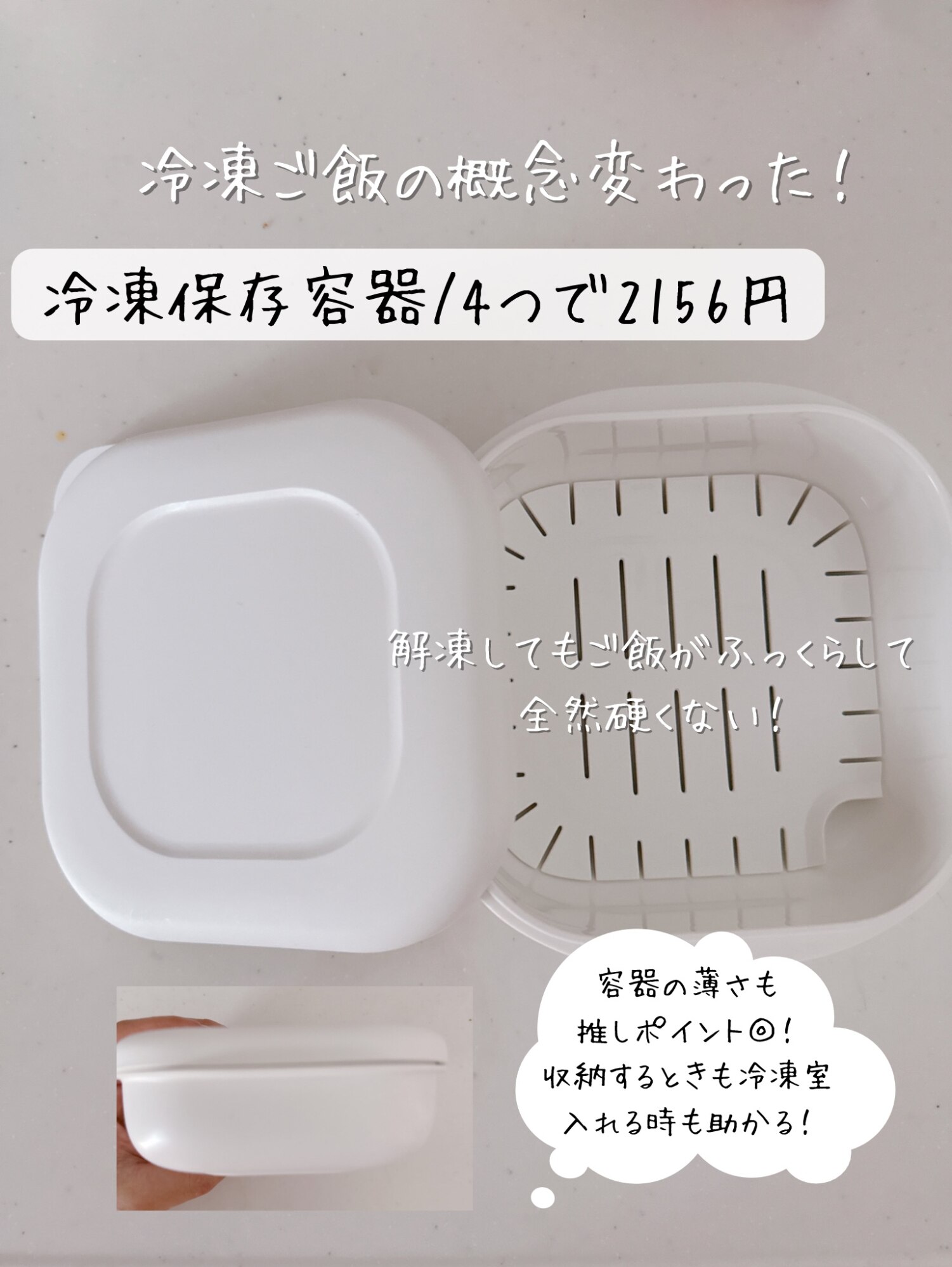 【送料無料】マーナ 極 冷凍ごはん容器 4個入り（2個入り×2） ごはん冷凍保存容器 K748
