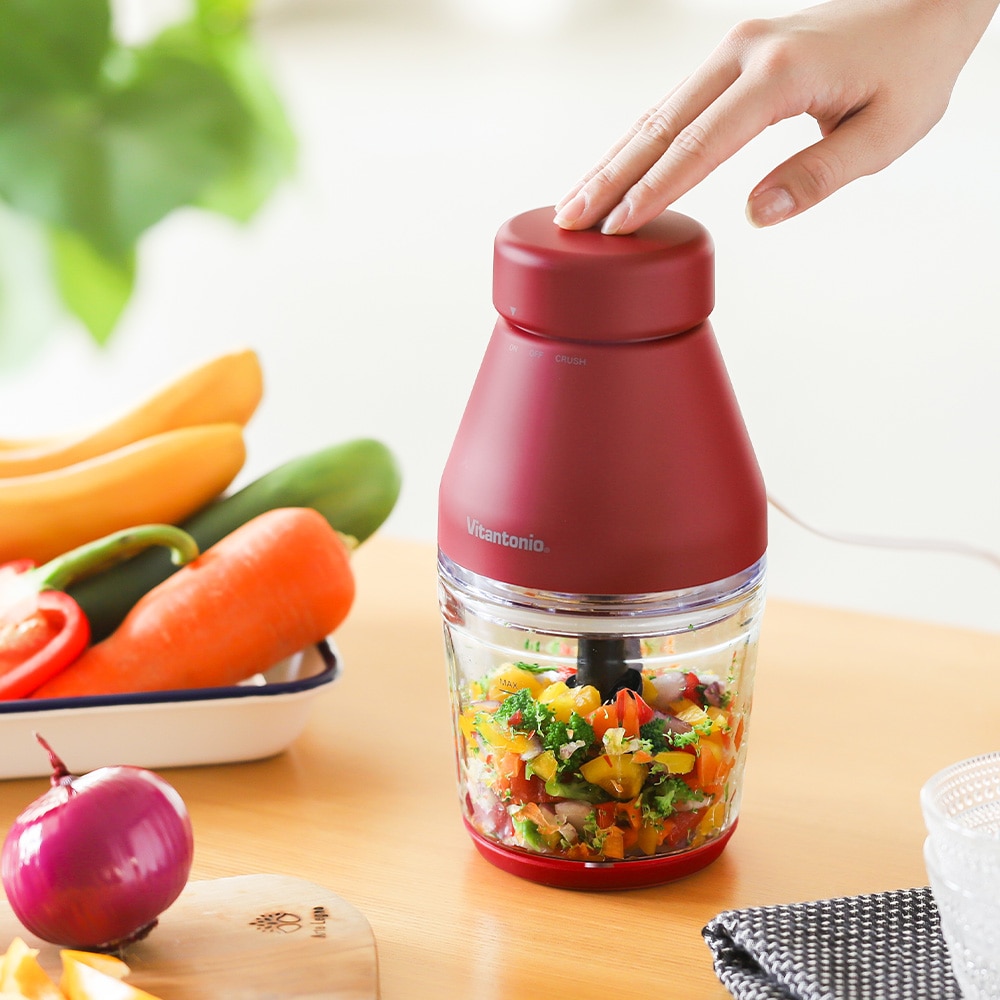 【2点選べる特典付き】ビタントニオ コンパクト 離乳食 ブレンダー ミキサー ガラス スムージー 泡立て かき氷機 電動 かき氷器 みじん切り ...