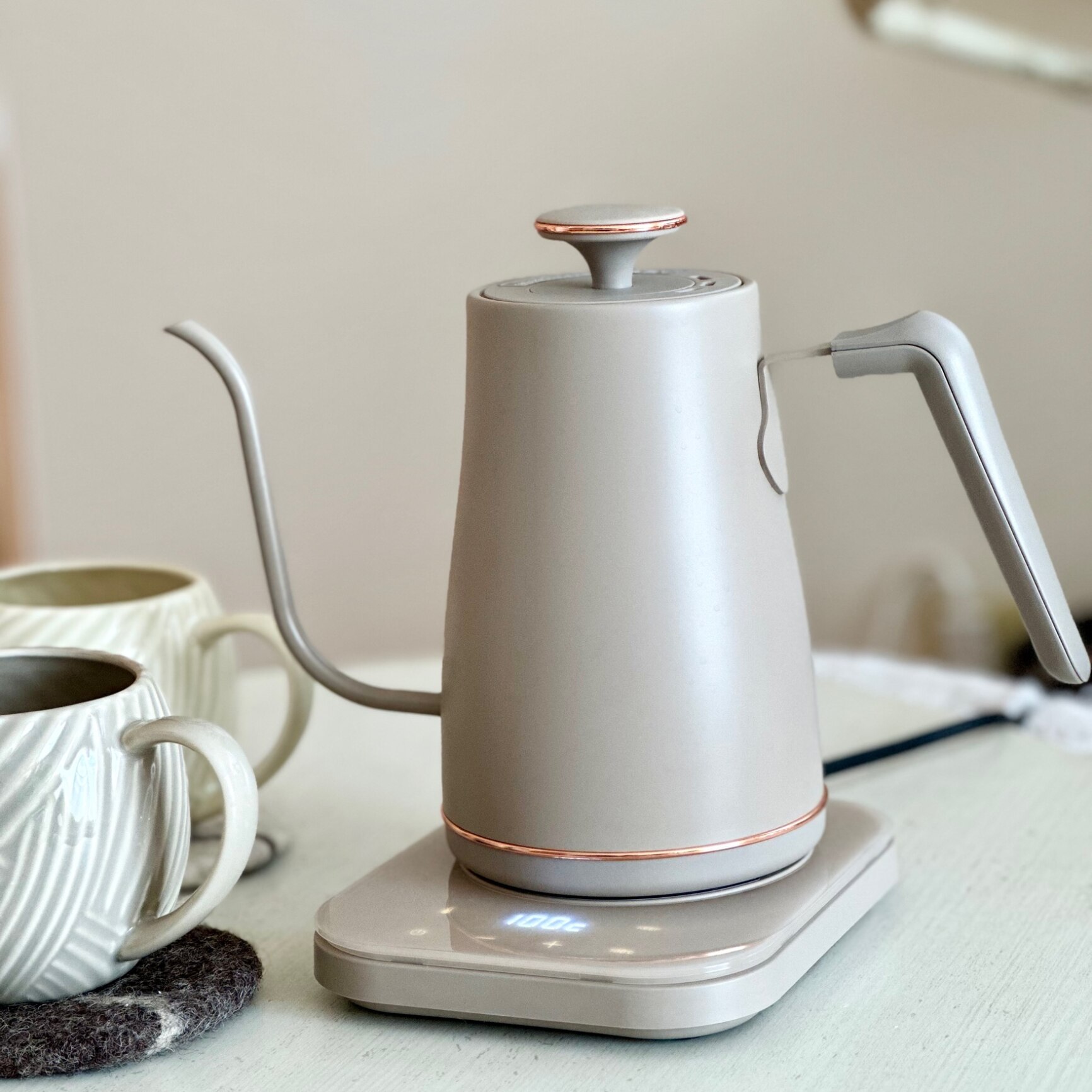 【P15倍 3/27 9:59迄】 電気ケトル 温度調節 ケトル グースネック 0.8L 1200W 50-100度 保温機能 空焚き防止 1℃単位 細口 EGL-C1281 ドリップケトル ...