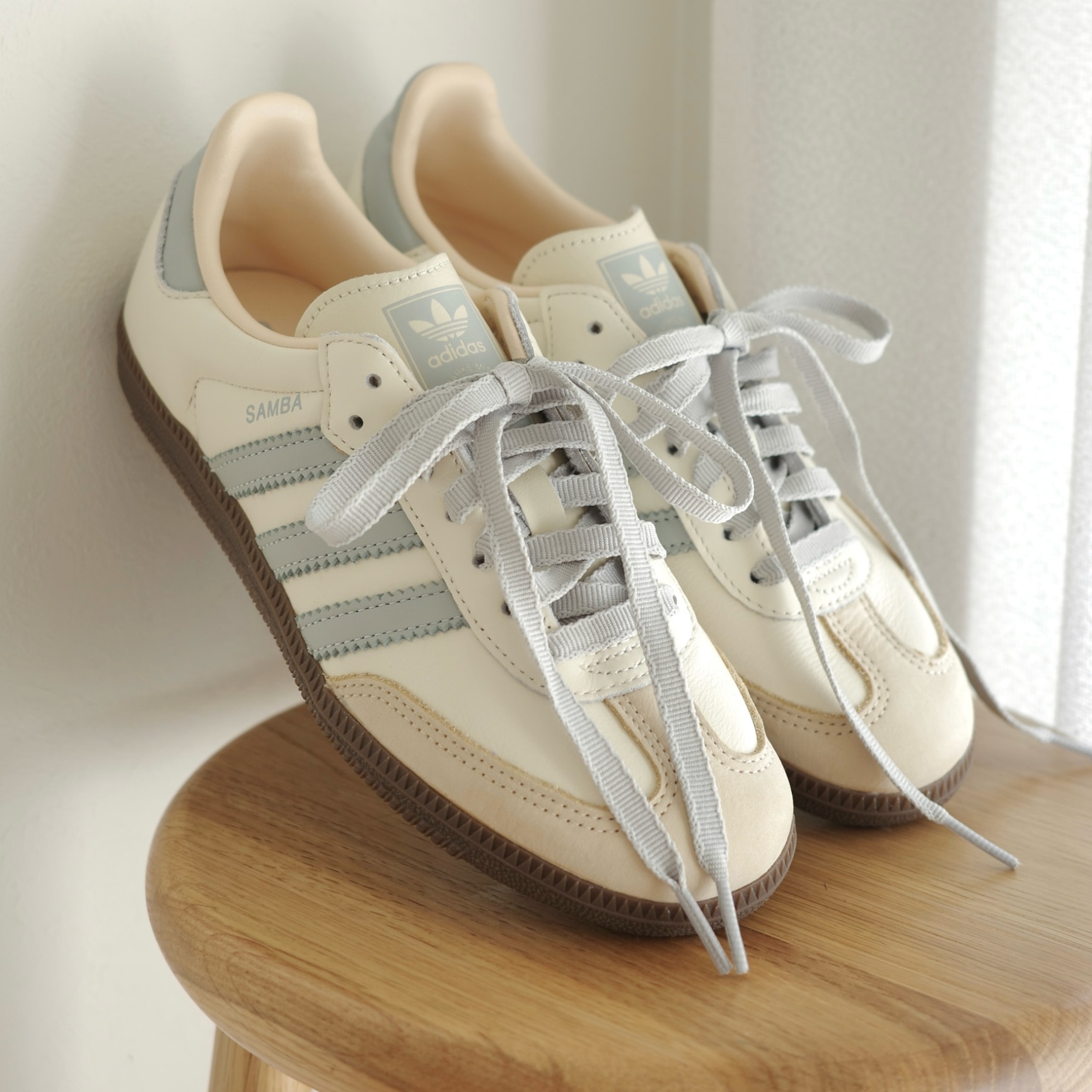 ★送料無料★ADIDAS★ SAMBA OG Originals JH7299 Cream White サンバ レディース OG レザー ...