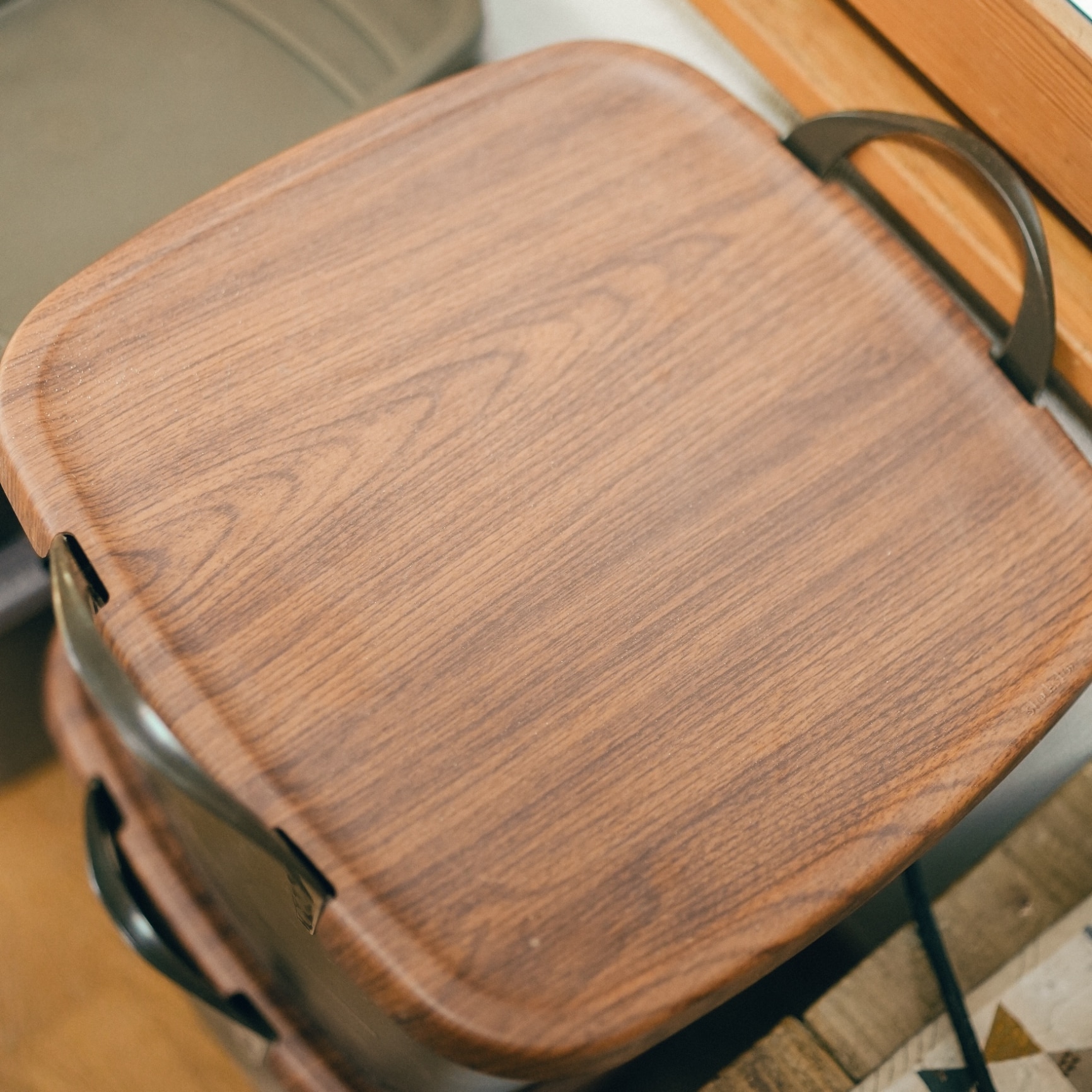 スタックストー オンバケット（フタ） by mooq M 」全2色 ※Mサイズ専用【木目調フタ スタックストー ふた バケット ウッド調 蓋 ふた ムーク カバー stacksto スタック ...