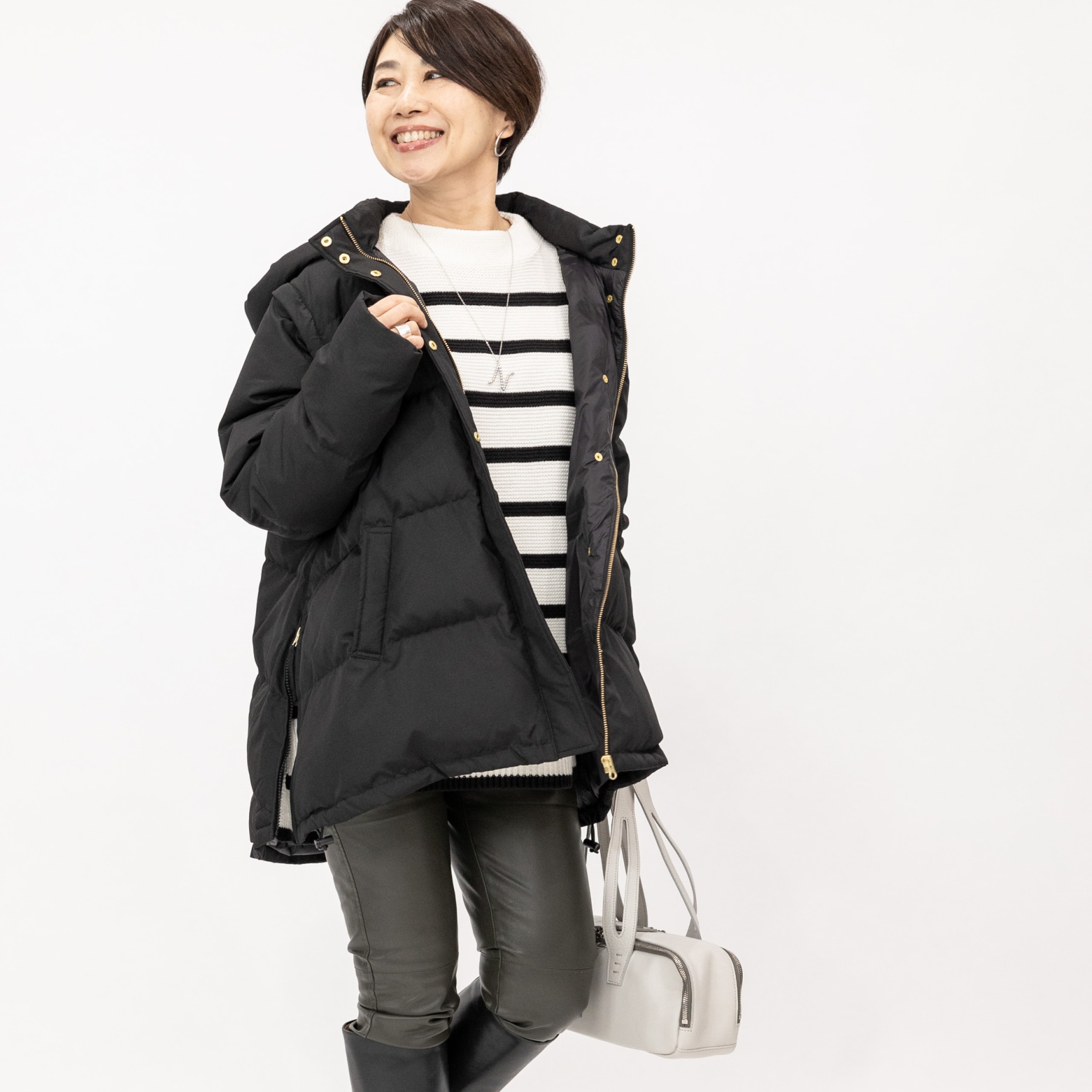 【ハプティックhbA】【OMNES】ダウン2WAYフレアジャケット レディース ダウンジャケット ダウンベスト フード アウター 軽量 カジュアル 防寒 秋冬 中綿 取り外し可能 HAPTIC ...