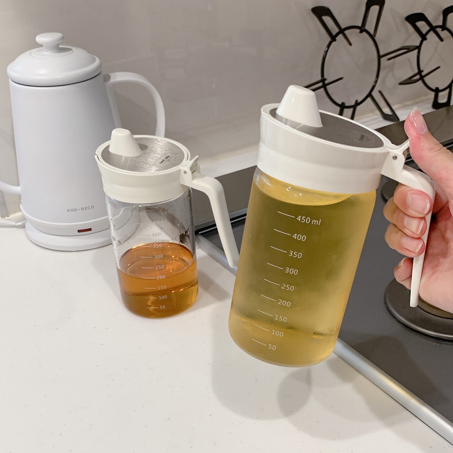 【KEYUCA公式店】ケユカ Relio オイルボトルIV[おしゃれ シンプル デザイン ホワイト モダン オイルボトル キッチン用品 ギフト オイルさし 液だれしない オリーブオイル 調味料 ...