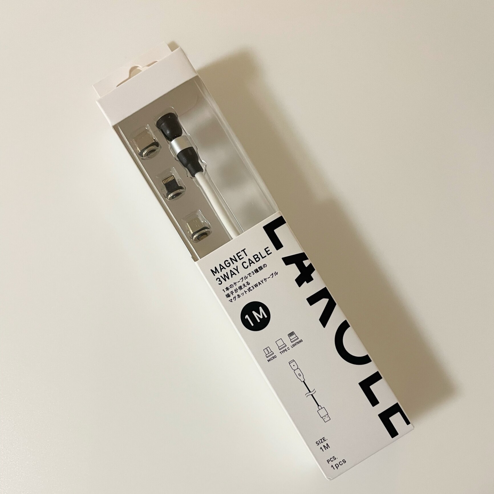 【SALE／58%OFF】LAKOLE (U)マグネット3WAYケーブル ラコレ スマホグッズ・オーディオ機器 スマホ・タブレット・PCケース/カバー ブラック ホワイト グリーン グレー ピンク