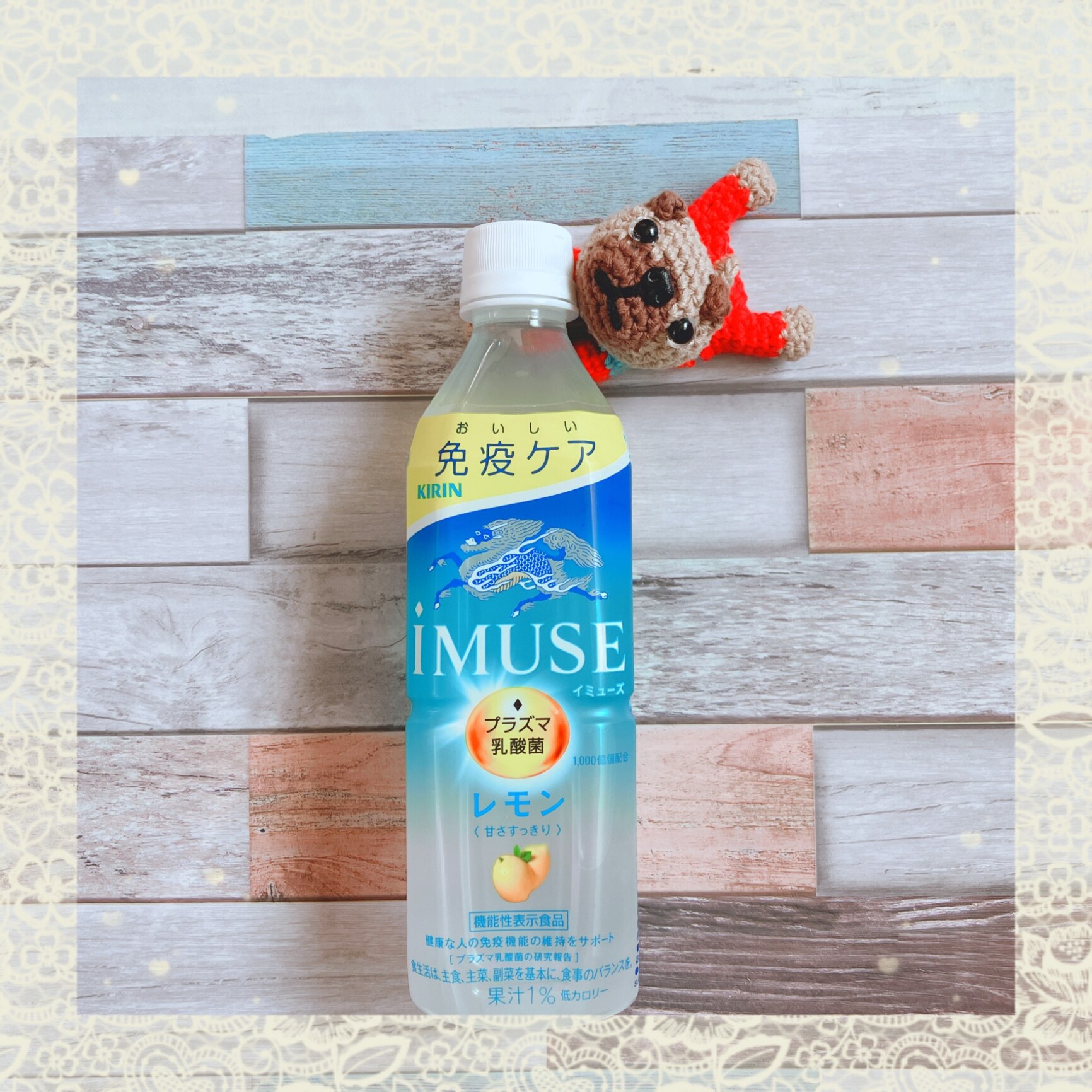 イミューズ(iMUSE)レモン プラズマ乳酸菌 免疫ケア ペットボトル(500ml*24本入)【プラズマ乳酸菌】[キリン 健康対策 乳酸菌飲料]