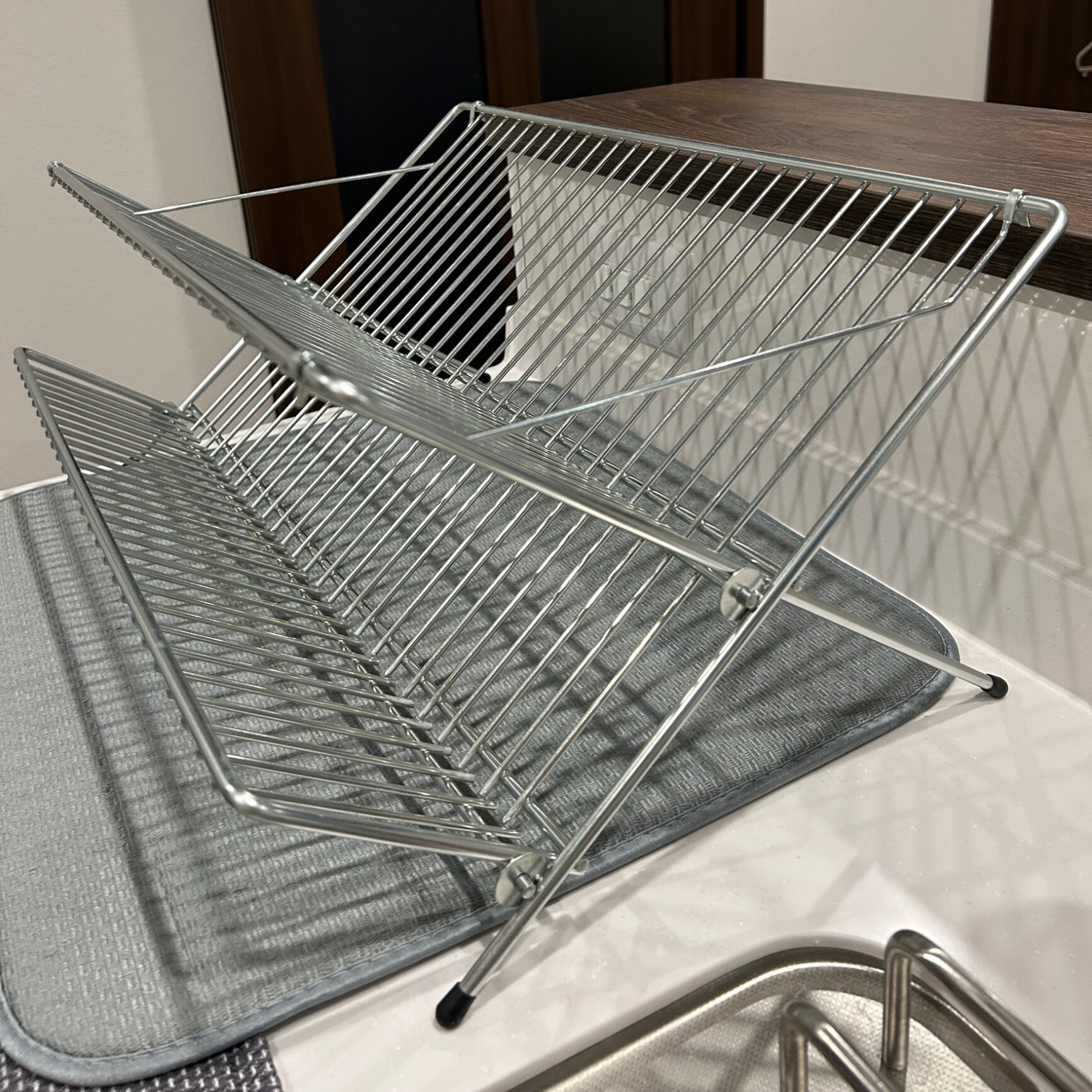 IKEA イケア 水切り 亜鉛メッキ a10193418 KVOT クヴォート キッチン用品 食器 キッチン整理用品 水切りラック おしゃれ ...