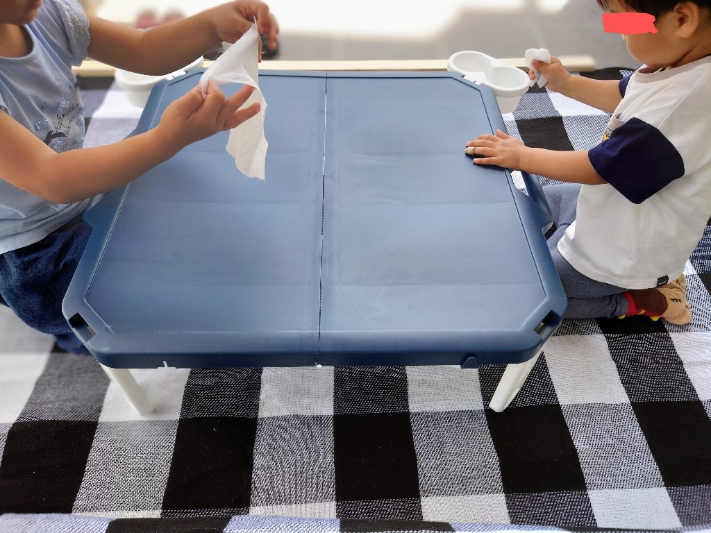 \レビューで1000円クーポン!／ 送料無料 【 日本製】ピクジェネ ハンディーテーブル63×63cm ブルー パール金属 【D-6360 D-6361】【CP】