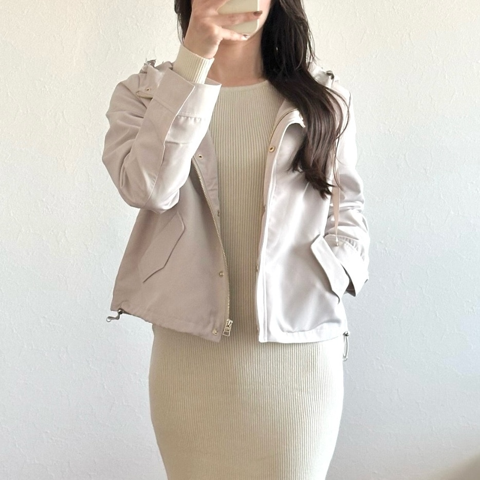 フードフラワーレース付きマウンテンパーカー【calloe カローイ】tocco closet(トッコクローゼット) ※ ブラック グレージュ ...