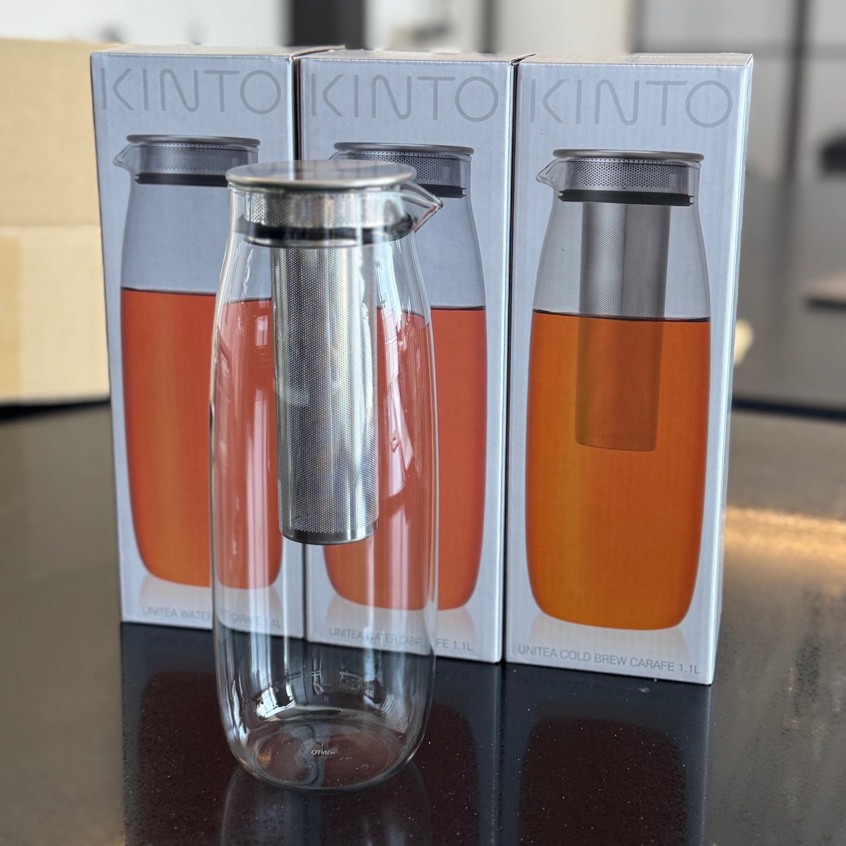 KINTO （キントー）UNITEA コールドブリューカラフェ1.1L ┃水出し 水出しコーヒー カラフェ 麦茶 ジュース コーヒー ピッチャー 水筒 シンプル ガラス コールドブリュー ...