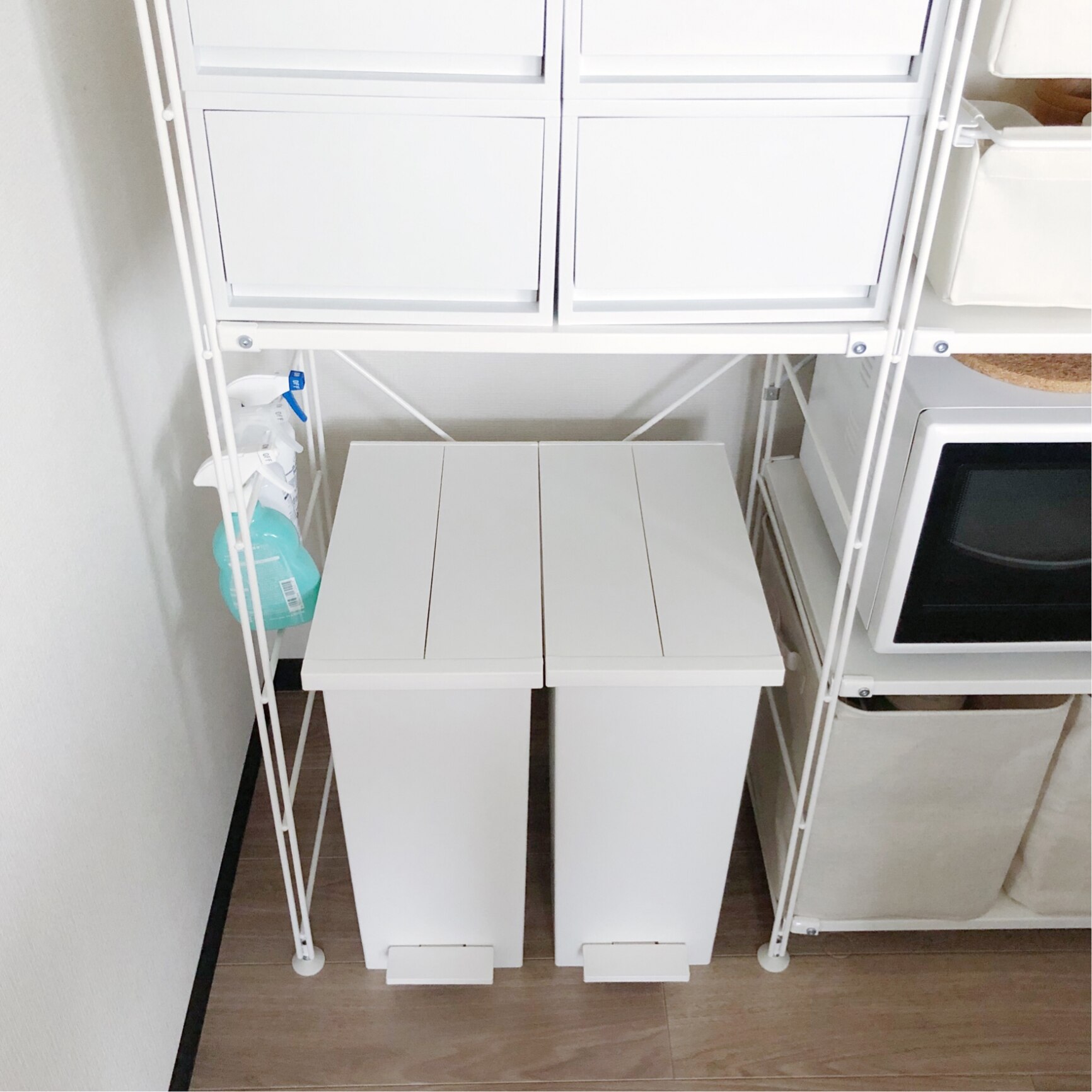 【KEYUCA公式店】【送料無料】ケユカ arrots ダストボックスII ゴミ箱 L 27L ホワイト 2個セット[おしゃれ キッチン デザイン 蓋 シンプル ペダル スリム ごみ箱 ...