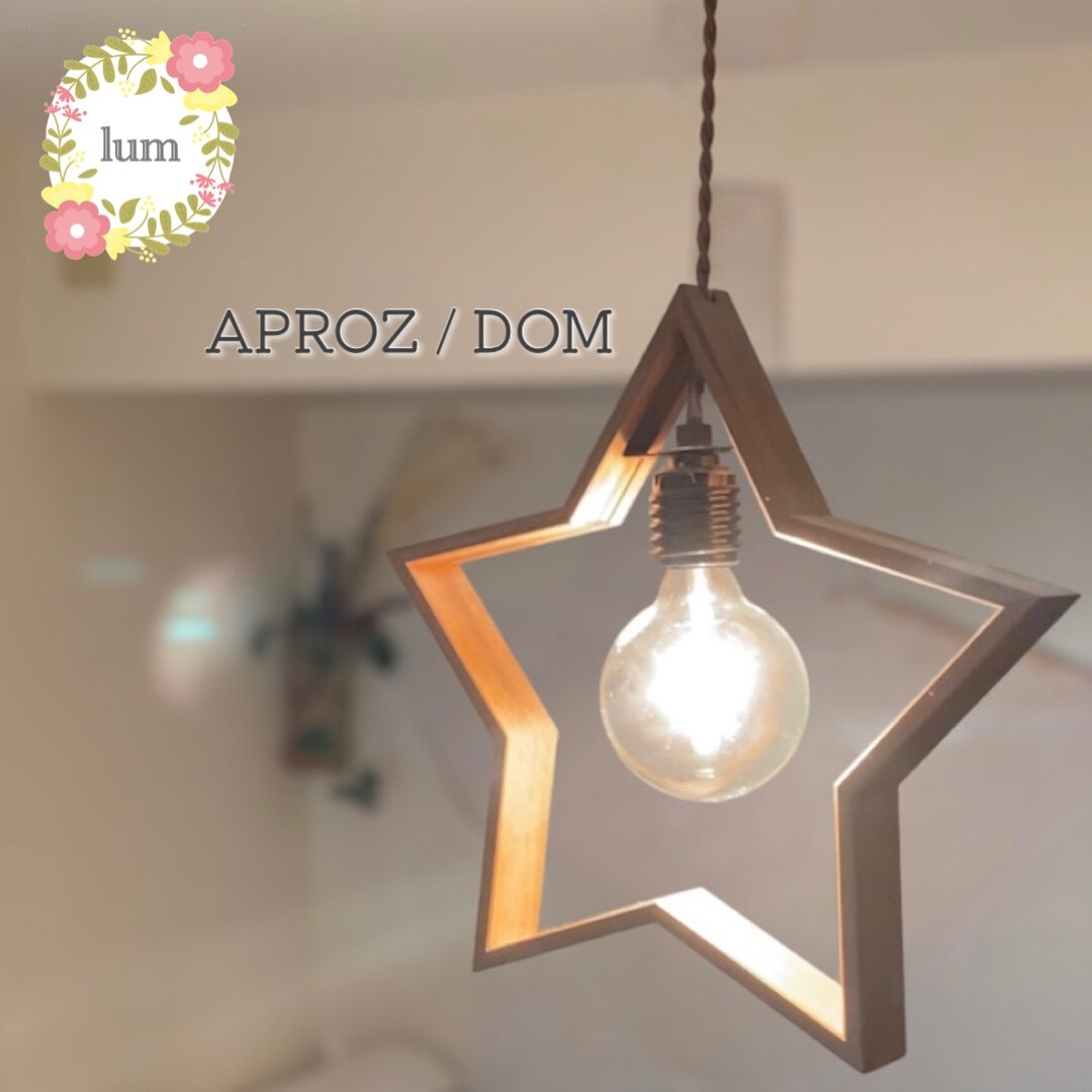 ★数量限定★交換用電球1個プレゼント中！【日本製】APROZ アプロス：DOM（星型ウッドペンダントライト1灯）ドム／照明／間接照明／ライト ...
