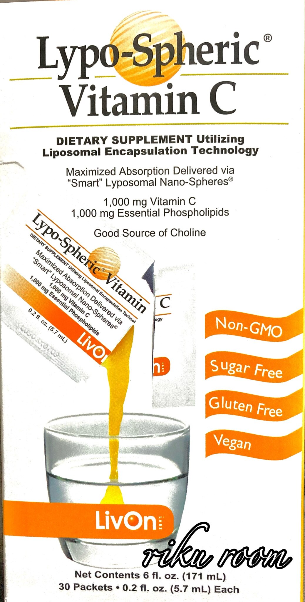高濃度 ビタミンC 1000mg リポスフェリック 30包入 リポソーム 【Lypo-Spheric Vitamin C 1,000mg×30 Packs】
