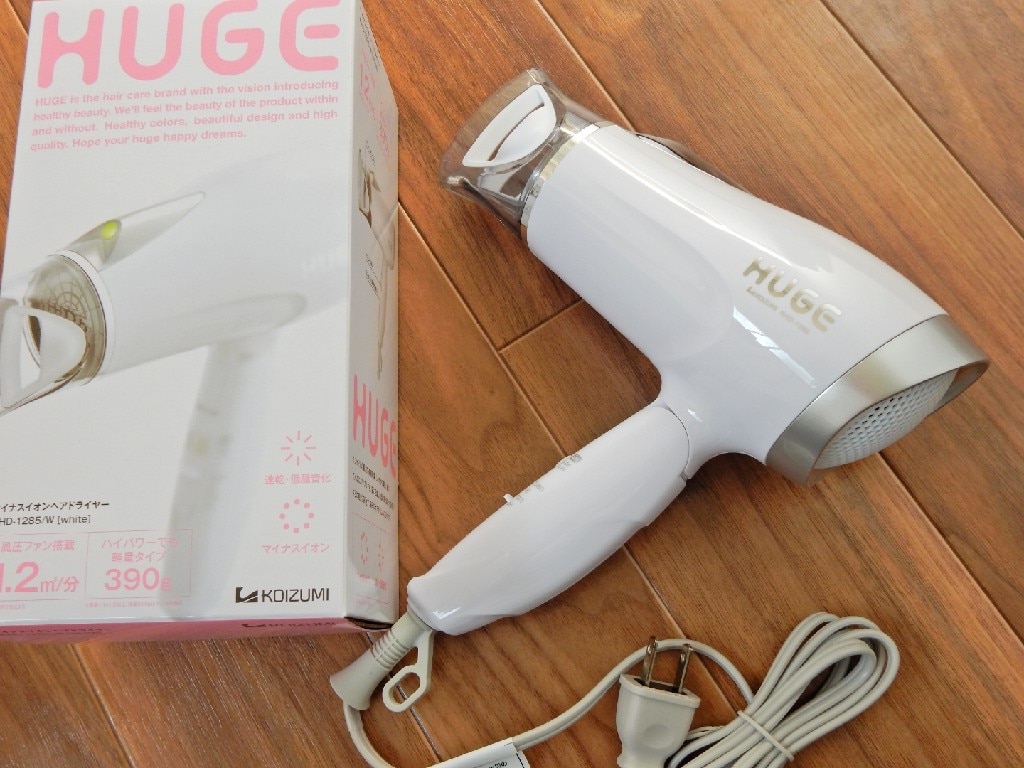 コイズミ マイナスイオンドライヤー KHD-1285/W [送料無料] 送料込み ココニアル マイナスイオン ヘアードライヤー ヘアドライヤー 大風量 折り畳み 小型 おすすめ マイナスイオン ...