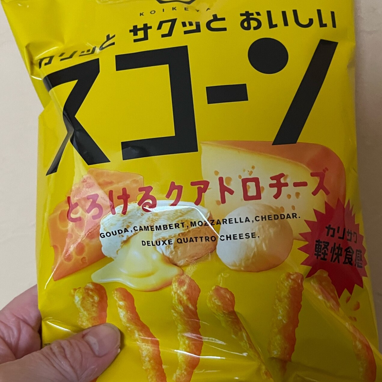 【送料無料】湖池屋 スコーン とろけるクアトロチーズ 73g×12個/1ケース