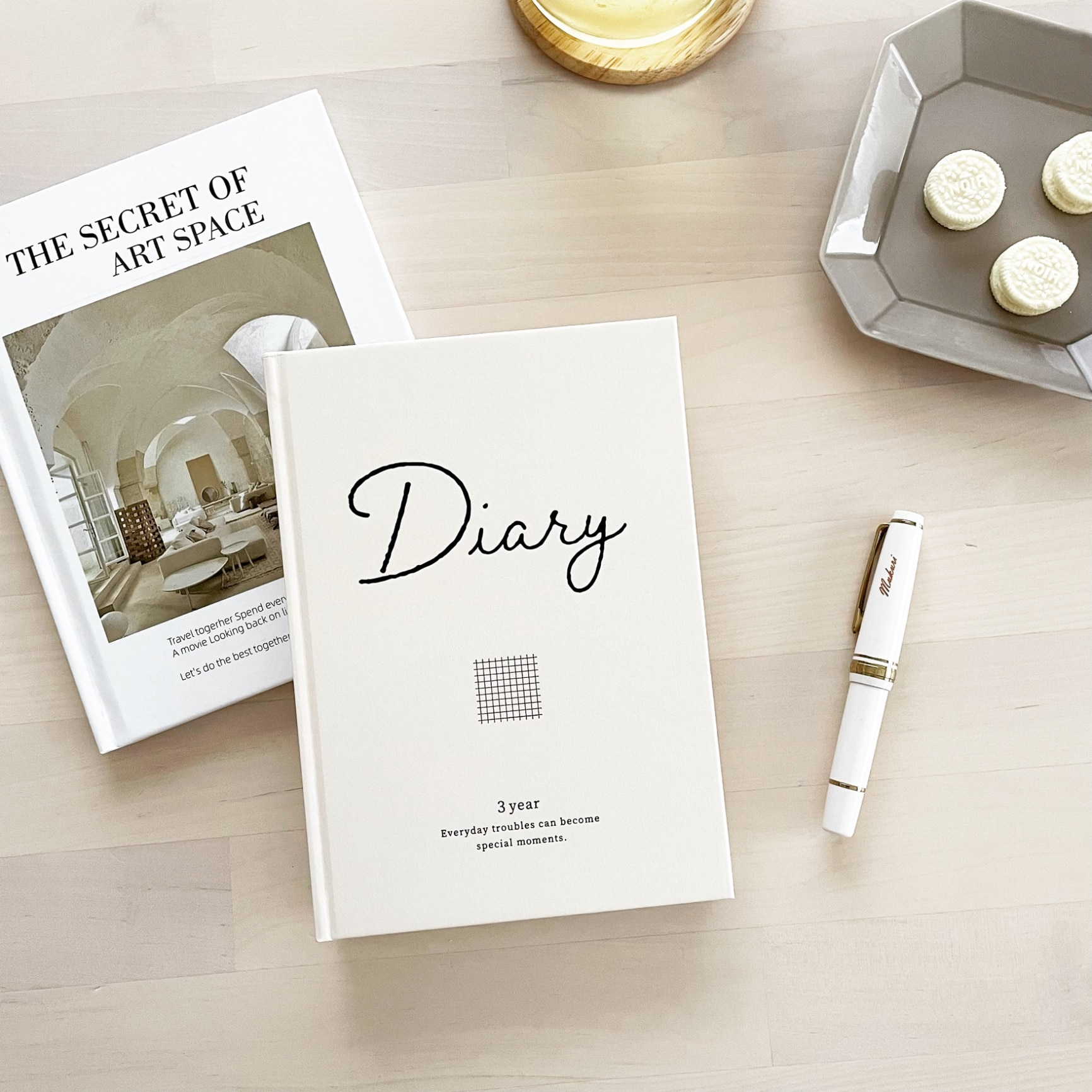 RYU-RYU（リュリュ）3年連用日記 B6サイズ【三年日記帳 かわいい おしゃれ 女性向け 日付表示なし 交換日記 ノート】