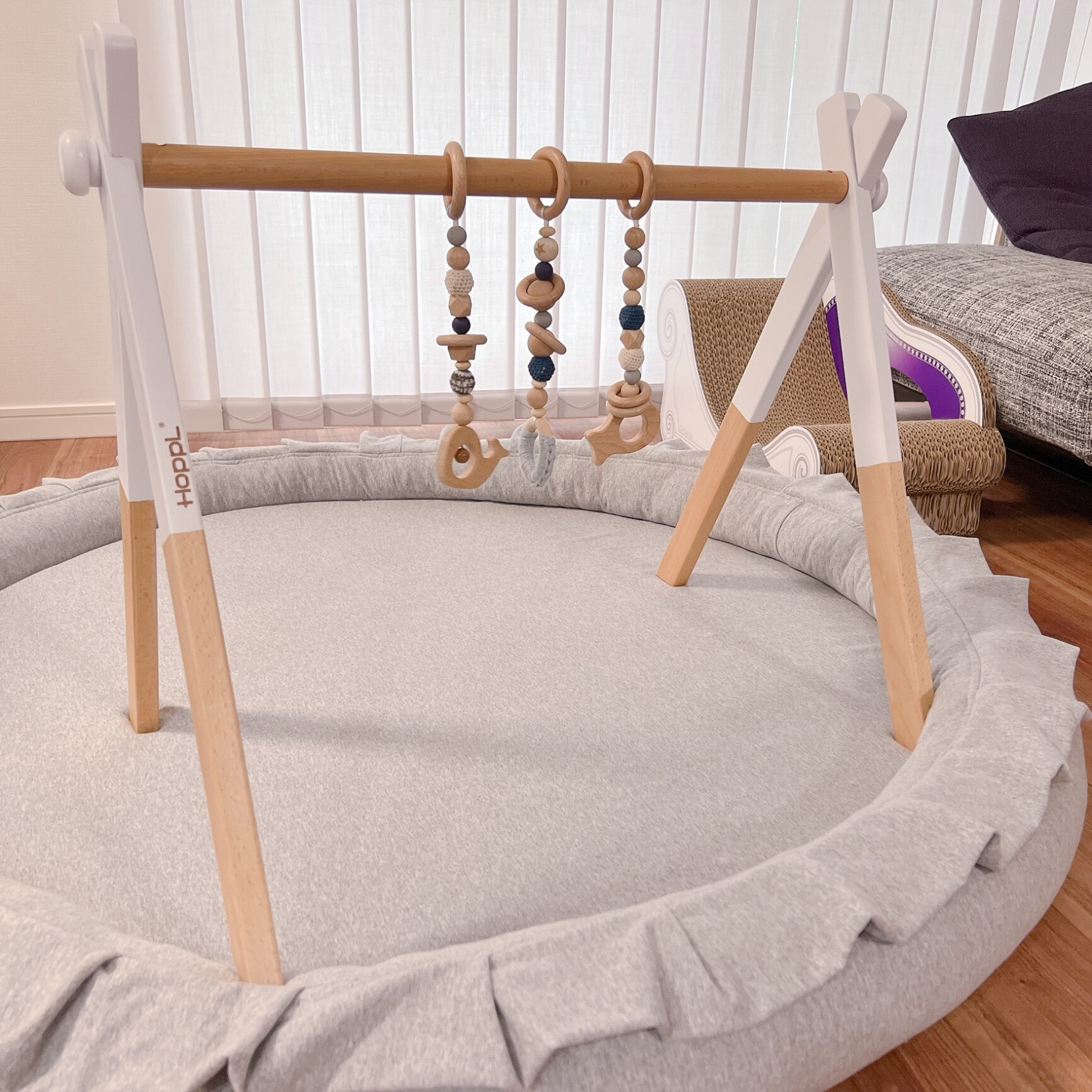 【あす楽対応】 大型遊具 HOPPL ( ホップル ) ベビージムセット ホワイト／ブルー