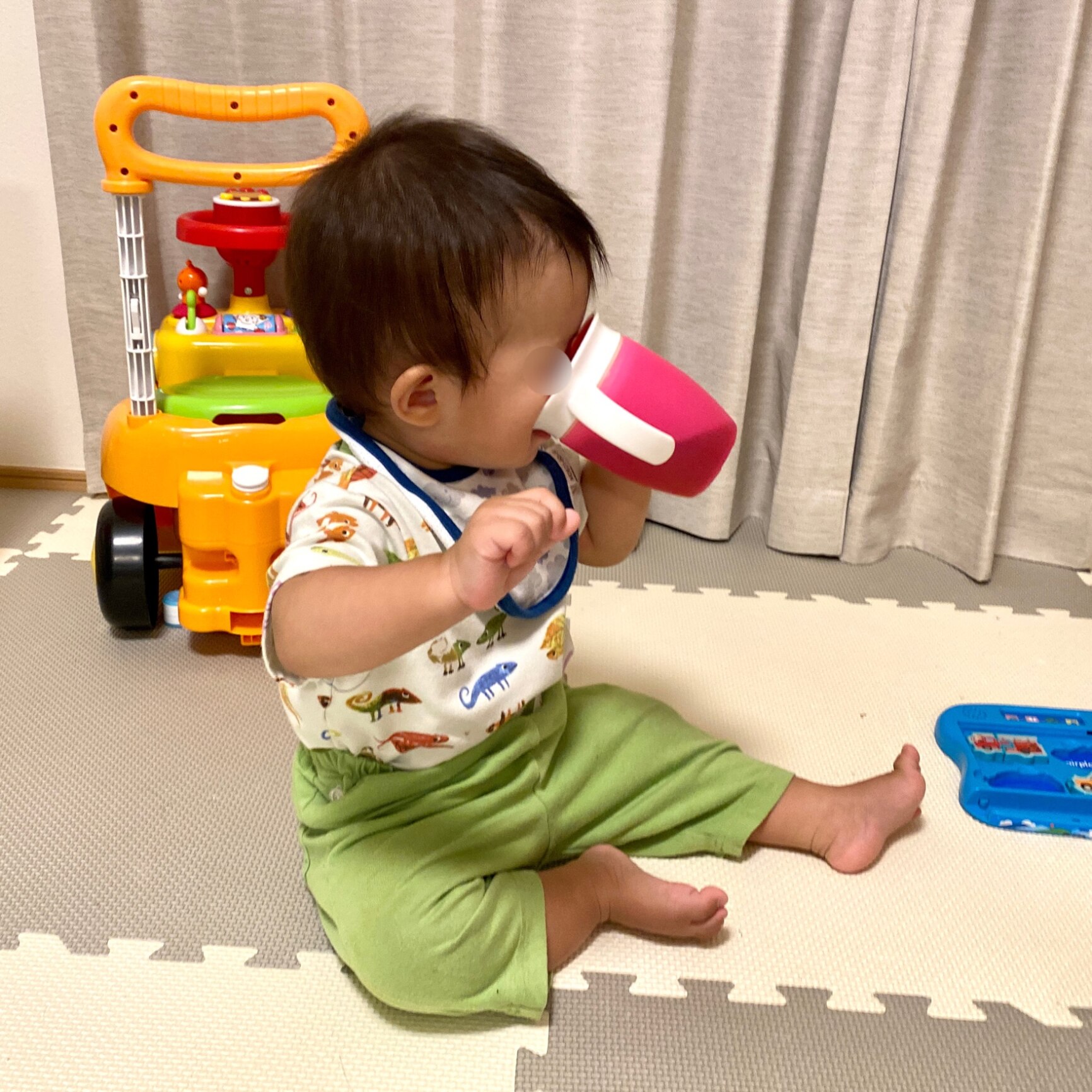 【マンチキン】ハンドル付ミラクルカップ（グリーン）／ダッドウェイ（DADWAY）