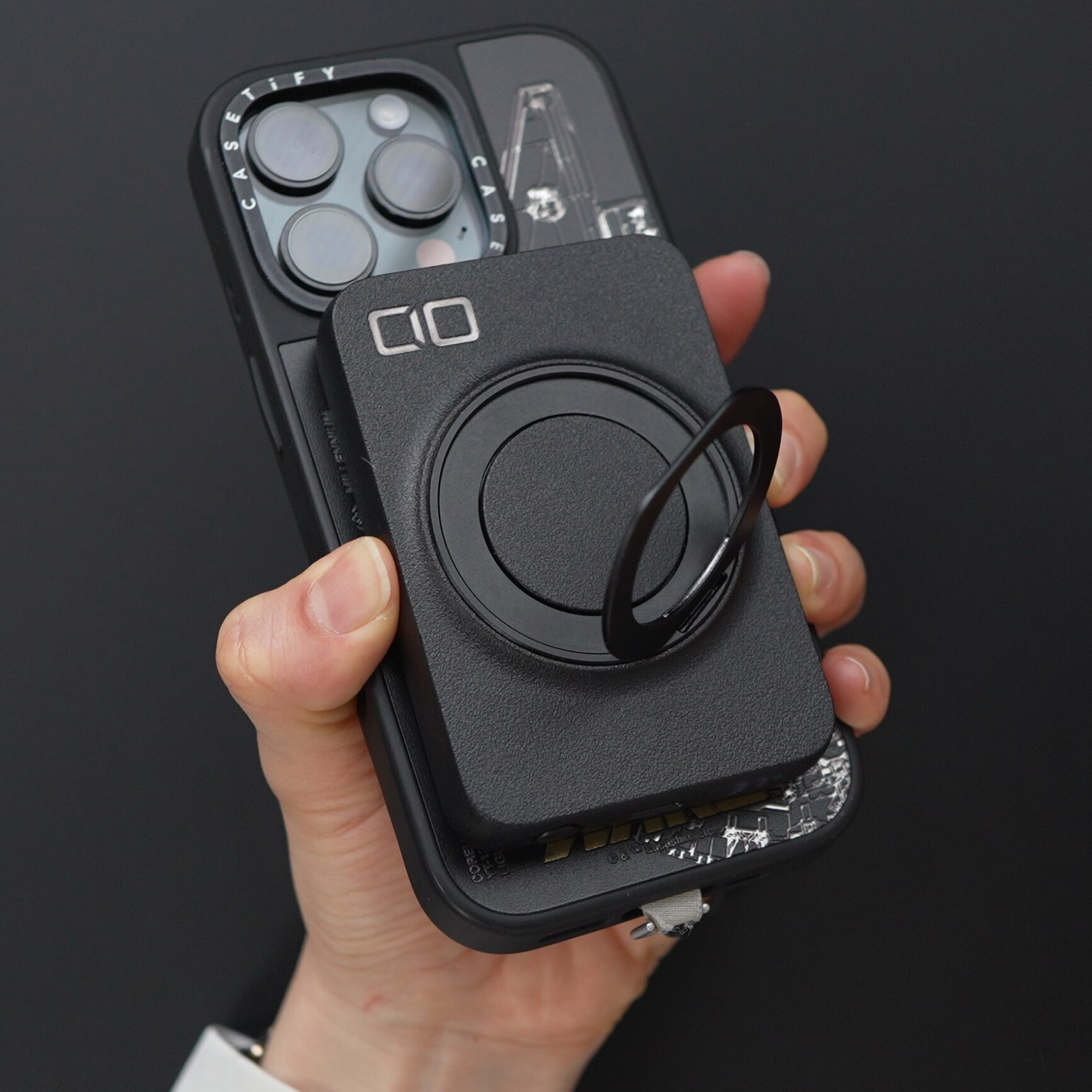 CIO SMARTCOBY Ex02 Wireless Charger(Magnet & Watch) plus Stand モバイルバッテリー ワイヤレス充電 iPhone 16 マグネット ...