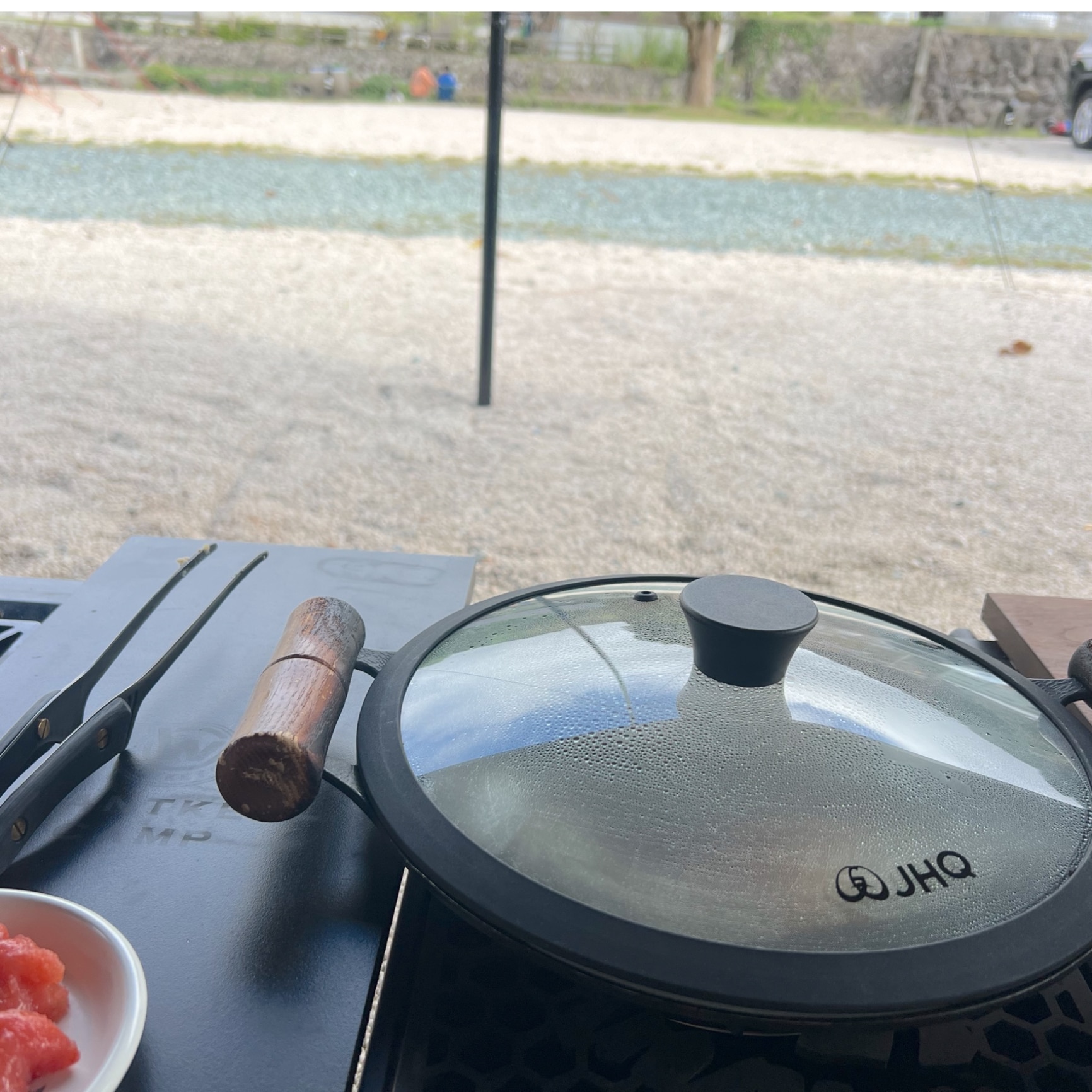 正規品 JHQ 鉄板マルチグリドル 専用蓋 29cm / 33cm 鉄板別売り専用ガラス蓋 ガラス 蓋 ふた アウトドア キャンプ 中が見える 透明 おしゃれ 送料無料