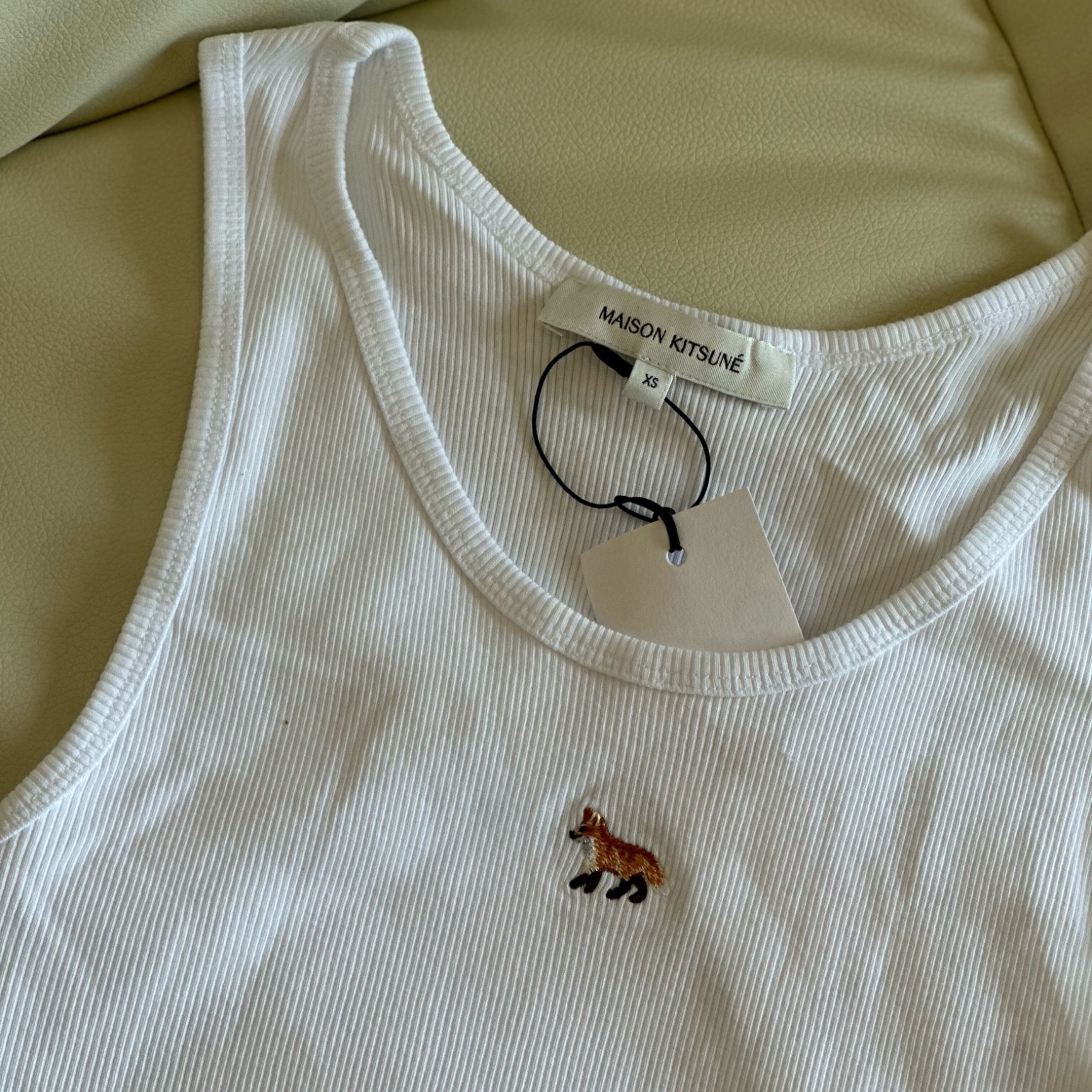 Maison Kitsune Maison Kitsune/(W)BABY FOX RIBBED TANK TOP メゾン キツネ トップス ...
