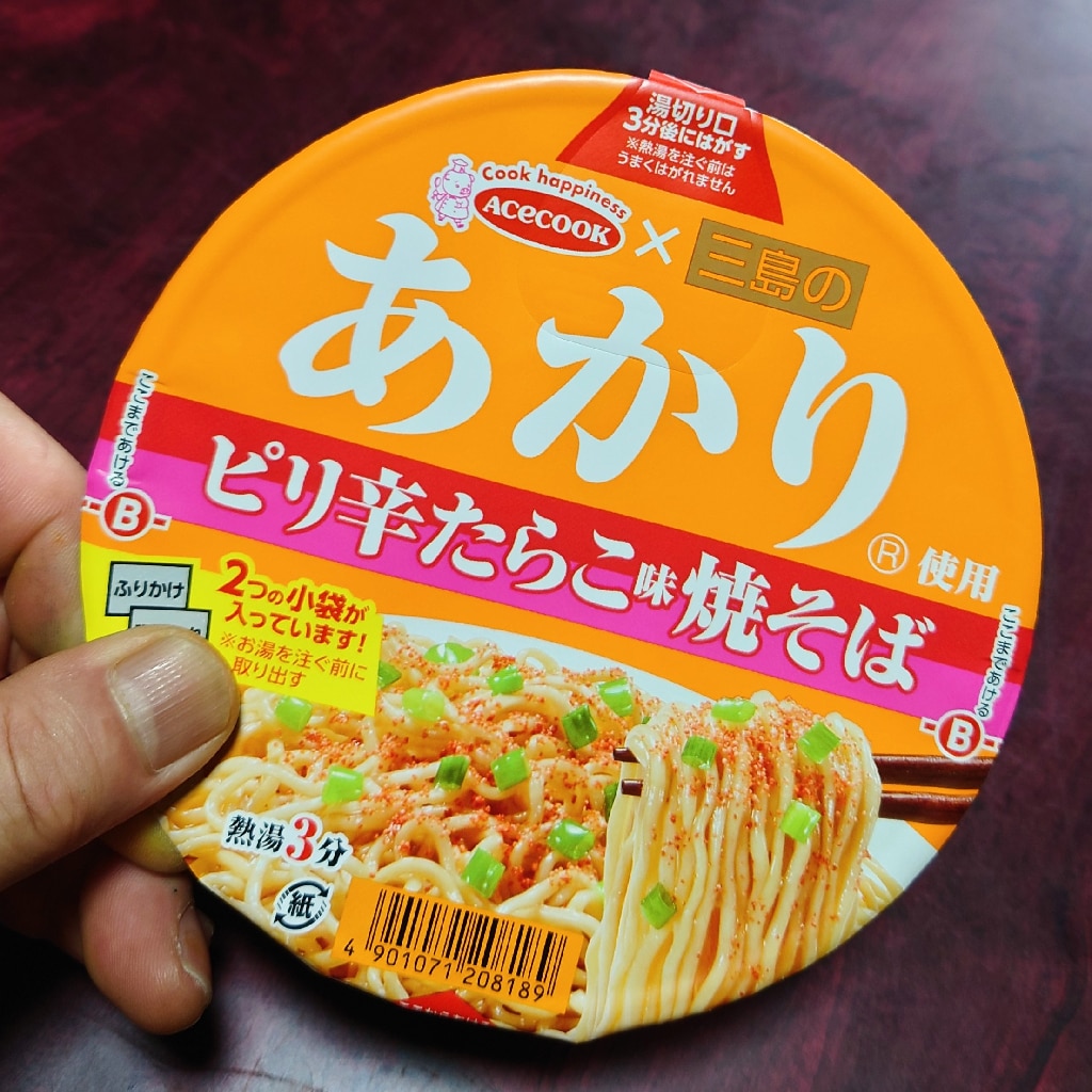エースコック 三島のあかり使用 ピリ辛たらこ味焼そば 78g×12個セット