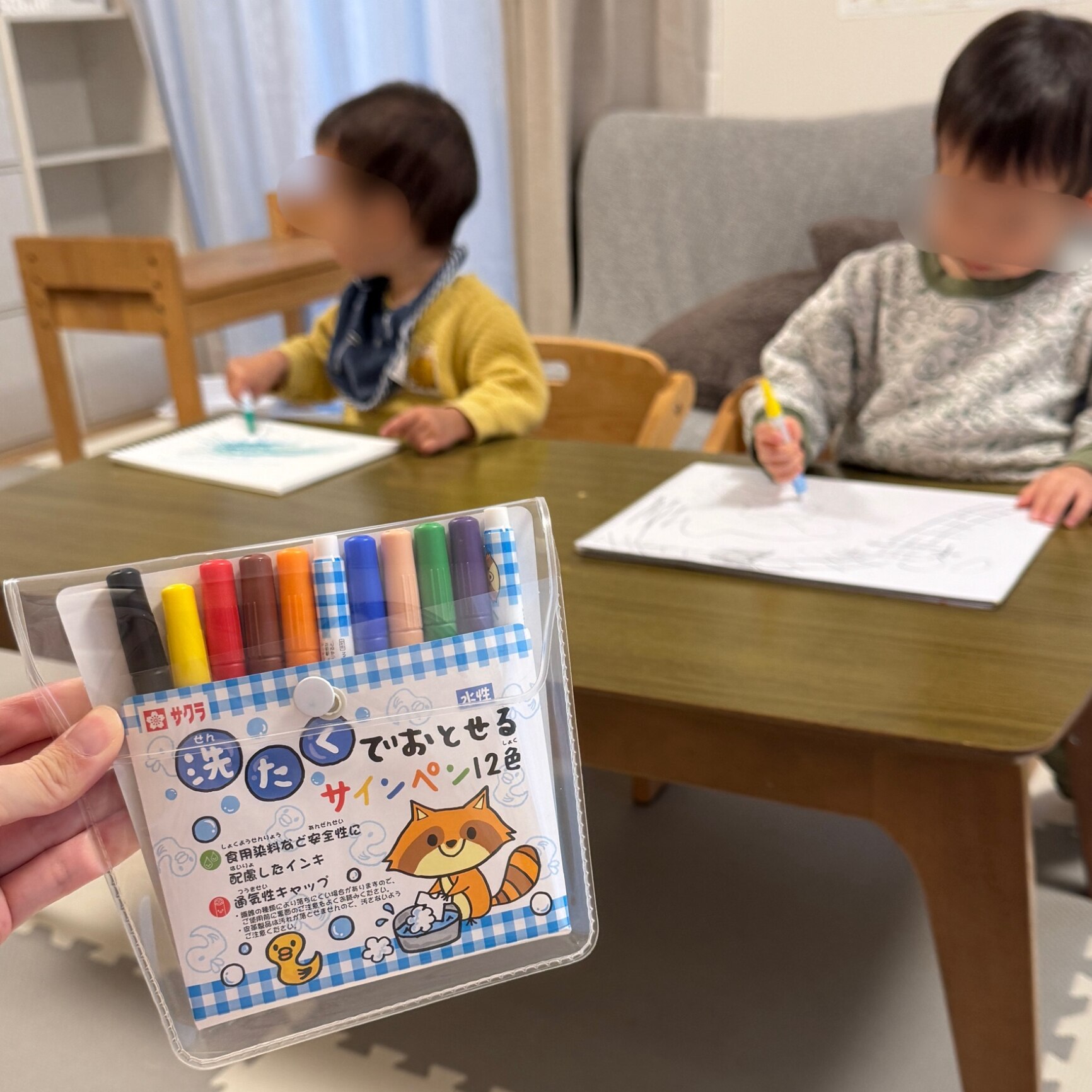 洗たくでおとせるサインペン12色 MK-S12 【イラスト／デザイン／塗り絵／工作／知育／幼児教育】【クレヨン／クーピー／水彩】【メール便送料無料】【サクラクレパス】