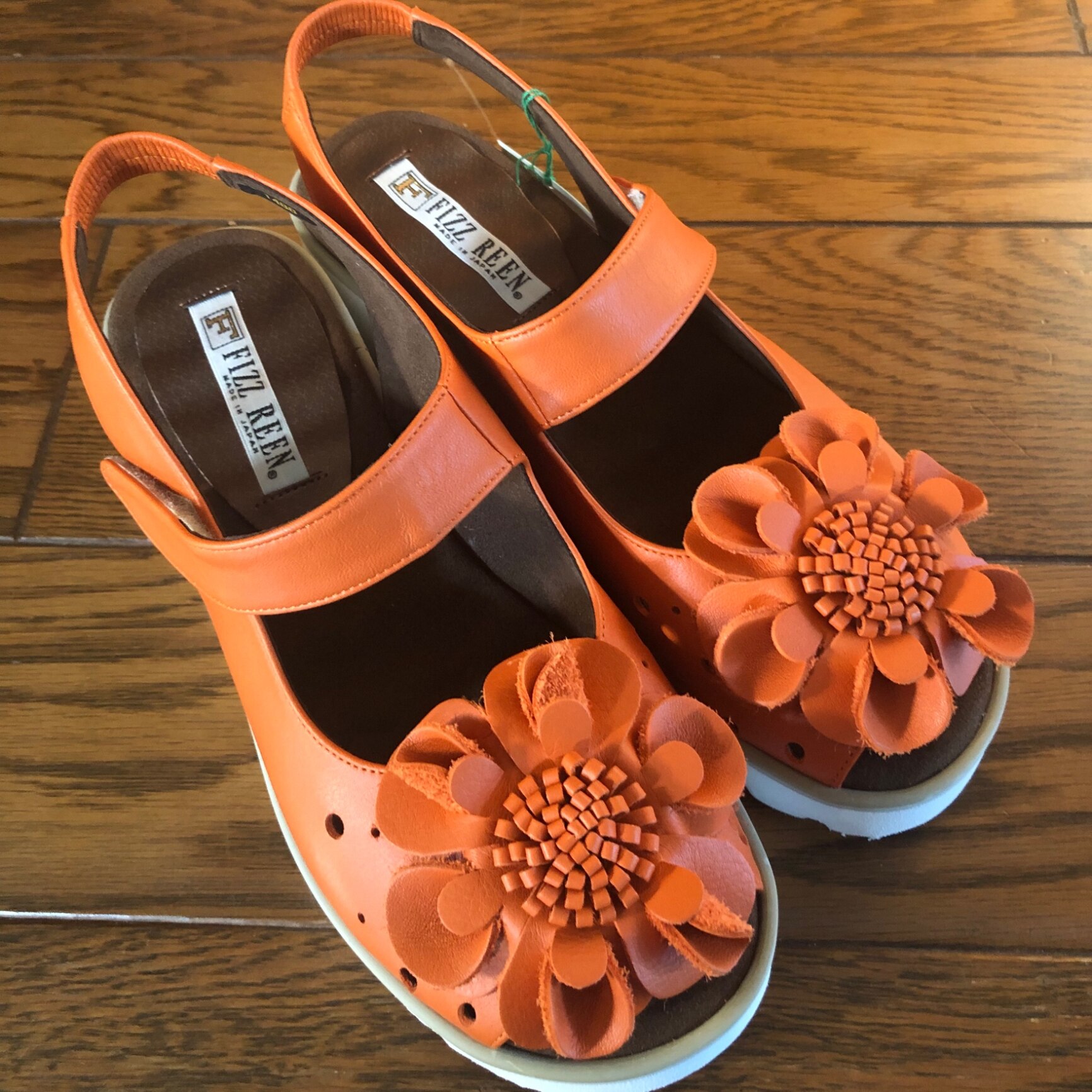 【月末限定！777円OFFクーポンセール開催中】FIZZ REEN フィズリーン サンダル 本革 牛革 レディース コンフォート 4E相当 ラウンドトゥ 幅広 ウエッジソール バックストラップ ...