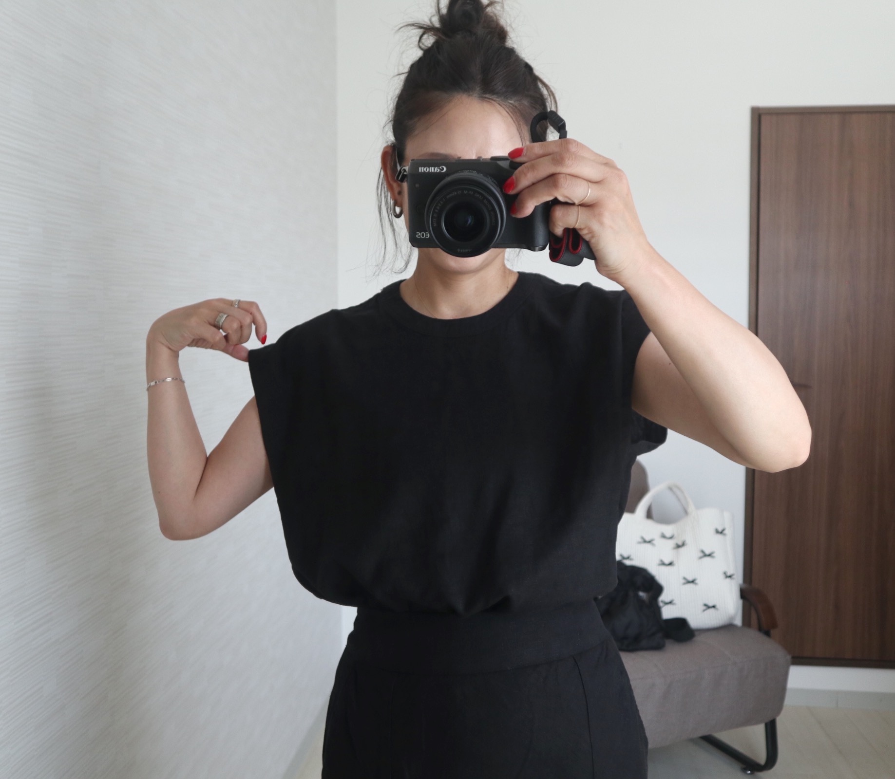 【ハプティックhbD】【OMNES】麻レーヨンフレンチスリーブプルオーバー レディース カジュアル フリーサイズ ノースリーブ HAPTIC ハプティック