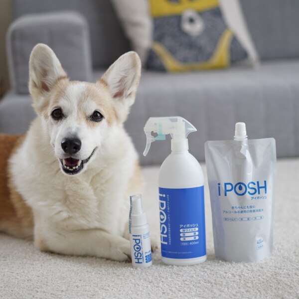 除菌消臭水 iPOSH（アイポッシュ）スプレー（400ml）【赤ちゃんのお肌に優しい弱酸性次亜塩素酸 200ppm ウイルス・花粉・カビ対策 キッチンお風呂トイレ掃除 部屋干し臭対策】