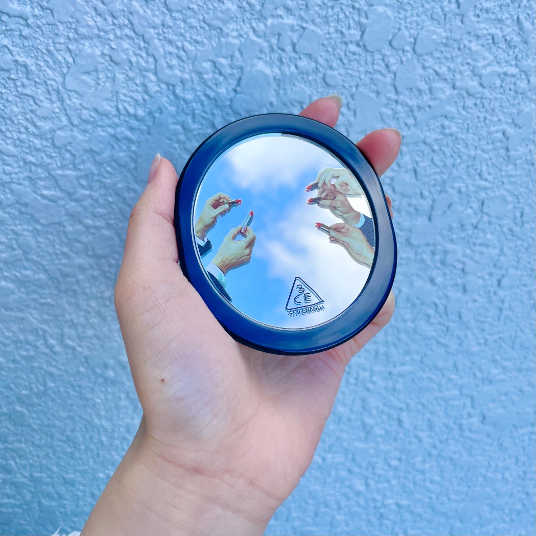 【新作】【公式】[3CE X TOILETPAPER] 3CE OVAL HAND MIRROR ハンド ミラー スリーシーイー スタイル ...