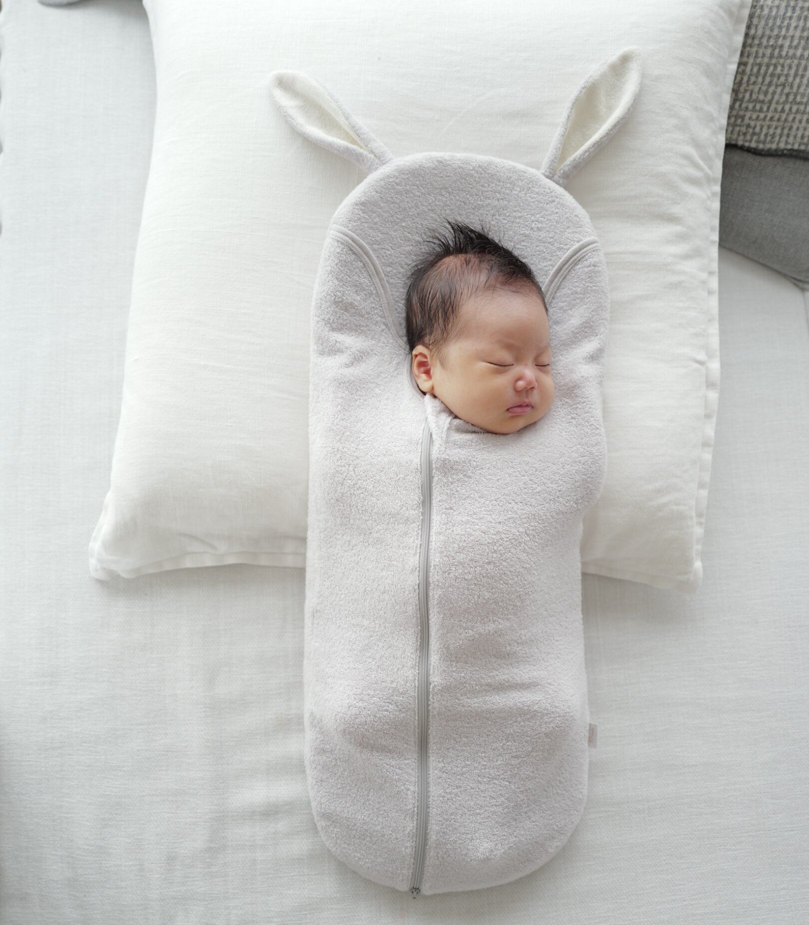 【10mois 公式】10mois ディモワ たまごマットおくるみ sleep ラパン [スワドル うさぎ 卯年 モロー反射対策 背中スイッチ対策 ベビー寝具 新生児 セルフねんね ベビー布団 ...