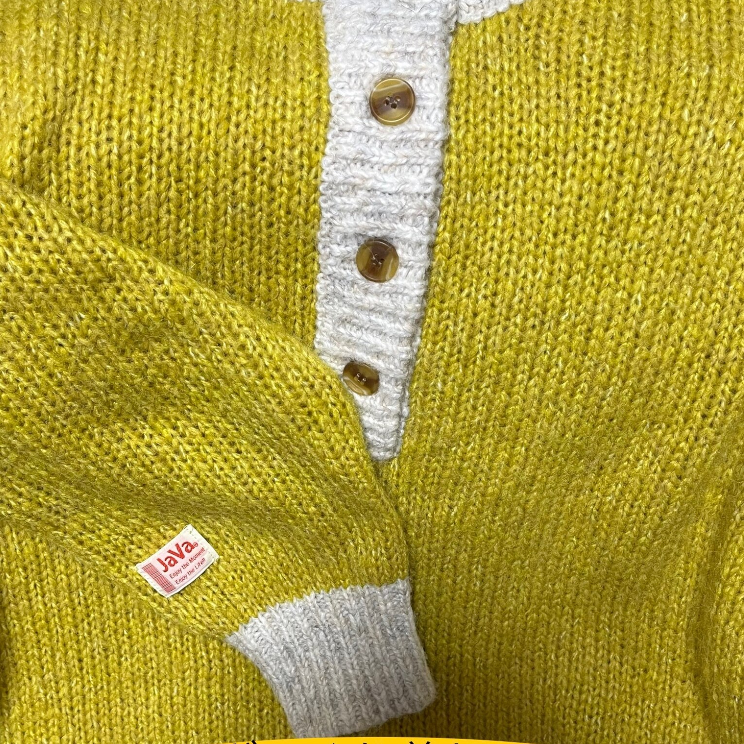 【お買い物マラソン 4h限定 1000円OFF クーポン配布】 《javaジャバ コラボ》トップス セーター レディース 前後2way ミックス カラー 糸 バイカラー ヘンリー ニット 配色 ...