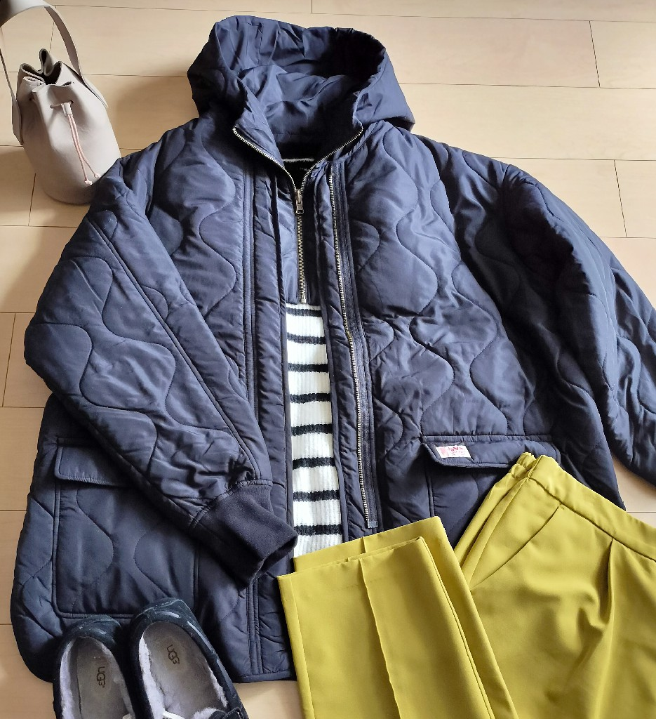 《javaジャバ 別注》送料無料 コート レディース ジャケット アウター 8way バラクラバ付 中綿 リバーシブル キルティング フード 取り外し 羽織り ジップ オーバーサイズ ゆったり ...