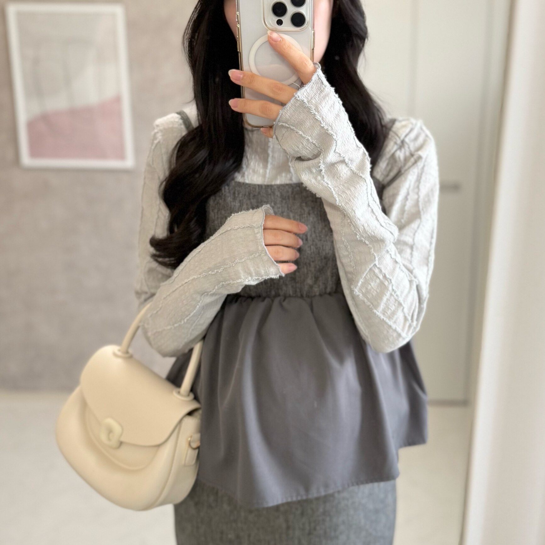 クラシカルエルフ classical elf 】 トップス メロウ レディース ジャガード フリンジ 指穴 ハイネック メロー プルオーバー 華奢魅せ レイヤードコーデ ラグジュアリー 長袖 ...