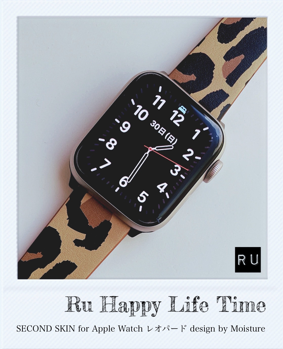 【送料無料】 SECOND SKIN for Apple Watch レオパード design by Moisture / for 38/40 ...
