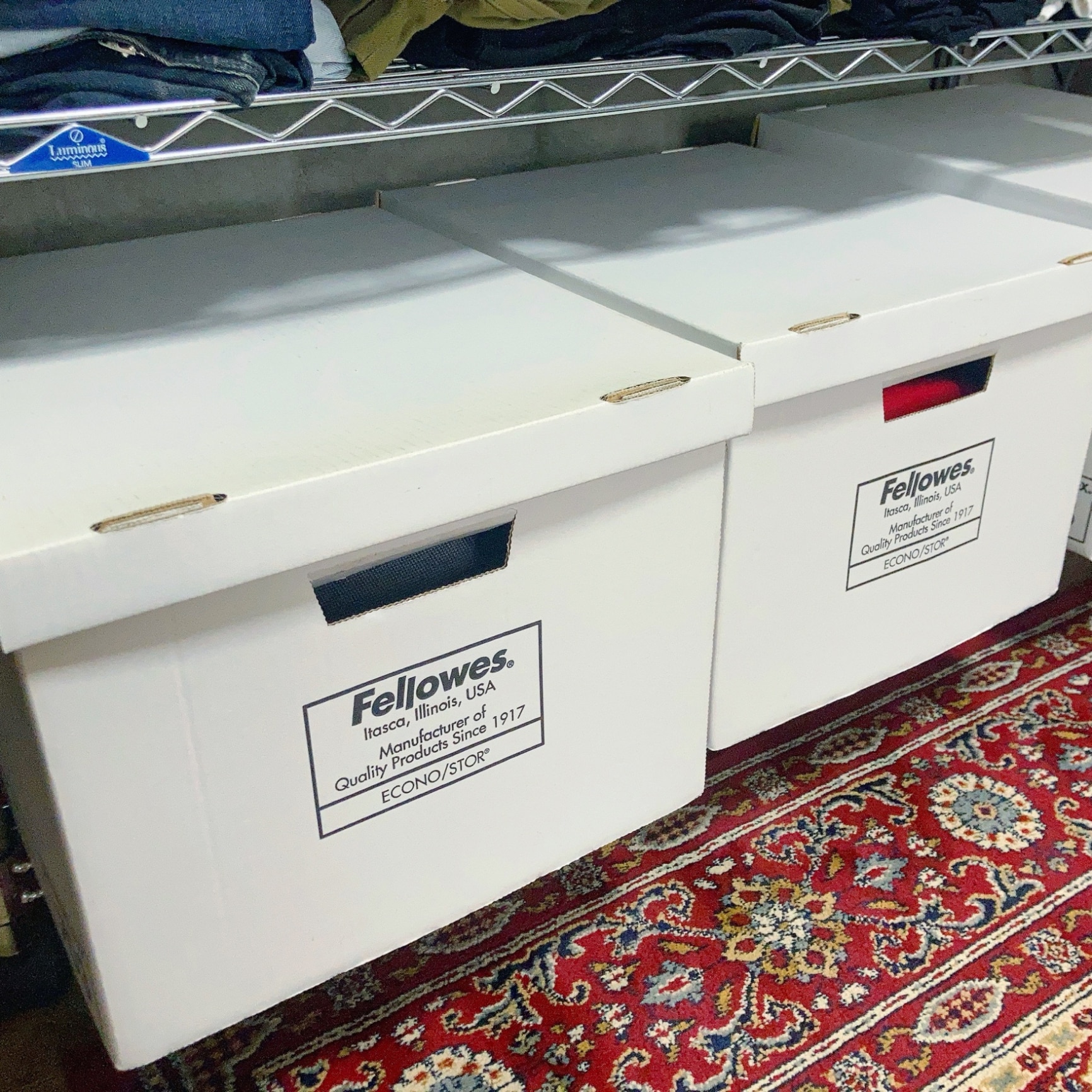 FELLOWES フェローズ バンカーズボックス 703S 【3個組：ホワイト/ブラック】おしゃれ インテリア 書類整理 収納 整理 バンカー ...