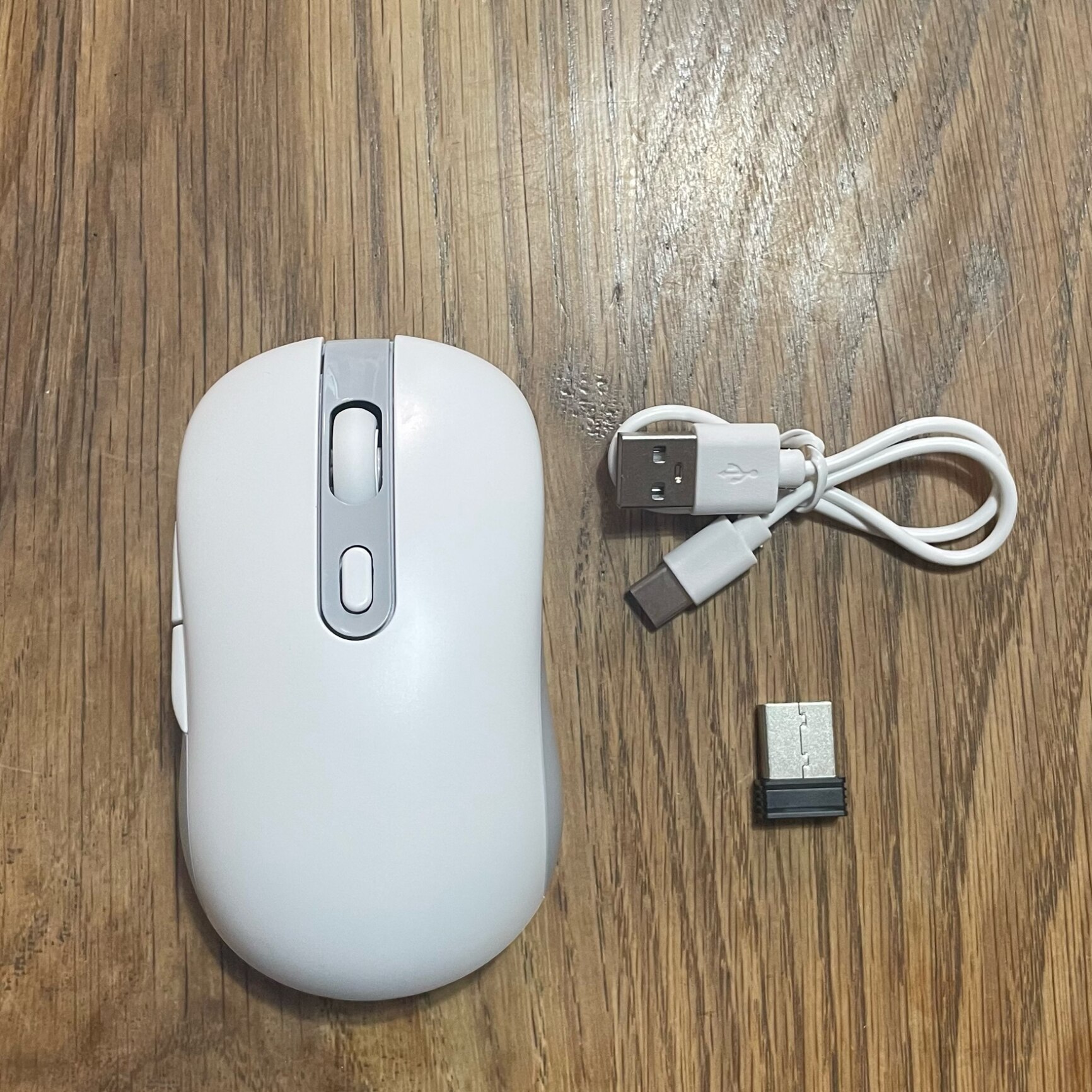 【3台接続 小型マウス】C4025 静音 2.4G USBワイヤレス Bluetooth 軽量 Type-C充電式 6ボタン PC ノードパソコン コンピューター スマホ タブレット用 ...