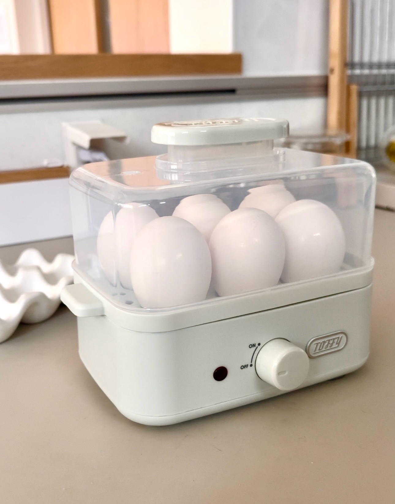 【365日出荷&当店限定特典付】Toffy トフィー エッグスチーマー K-FS2 ゆでたまごメーカー 温泉卵器 ゆで卵 蒸し料理 簡単 温泉卵 茹で卵 ゆで卵器 半熟たまご 固ゆで スチーム ...